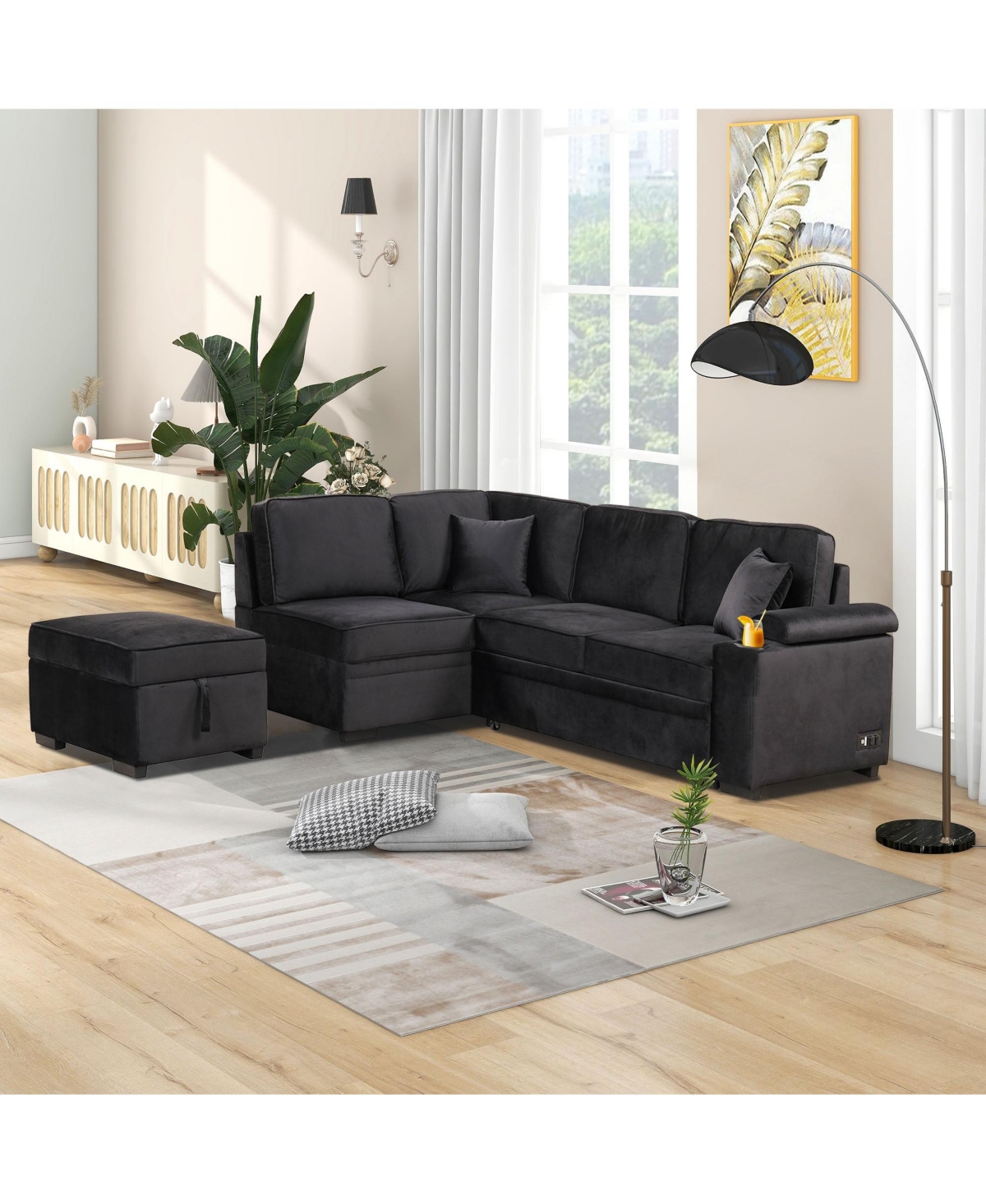 Click here for Boyel Living 84.75" Sleeper Sofa Bed 2 in 1 P... prices