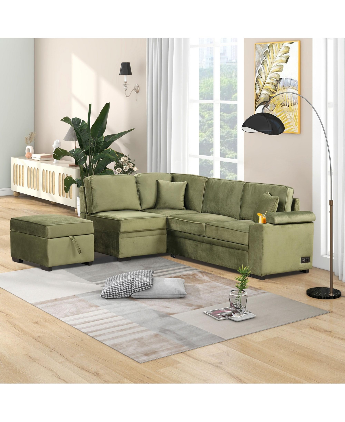 Click here for Boyel Living 84.75" Sleeper Sofa Bed 2 in 1 P... prices