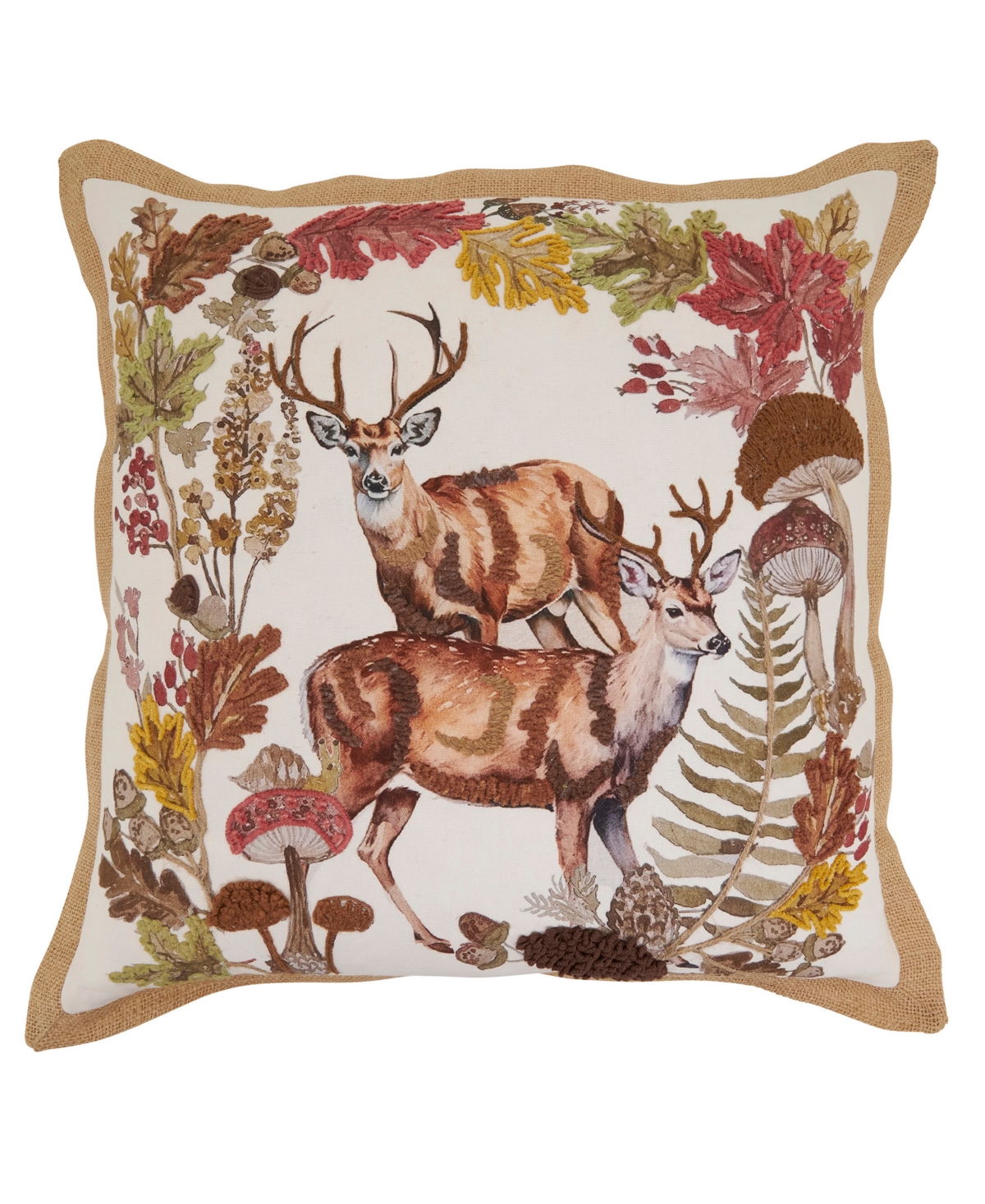 Click here for Saro Lifestyle Embroidered Deer Down Filled Decora... prices