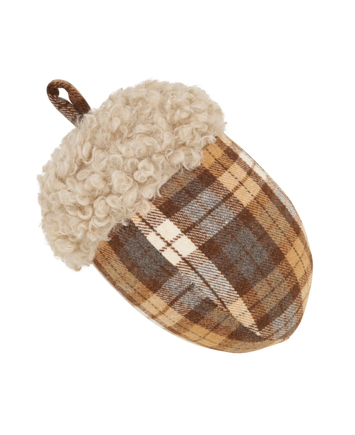 Click here for Saro Lifestyle Plaid Acorn Poly Filled Decorative... prices