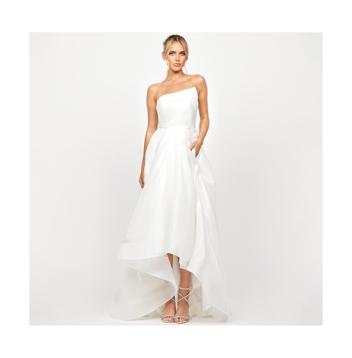 Click here for Bariano Womens Faiy Asymertric Hi Low Gown - White prices