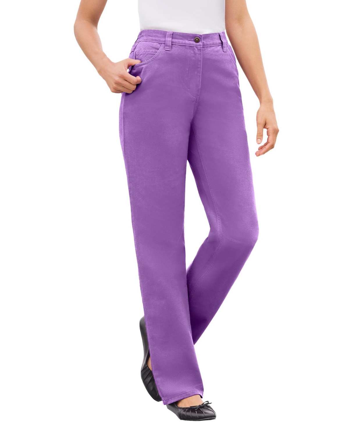 Click here for Woman Within Womens Within Perfect Cotton Back Ela... prices