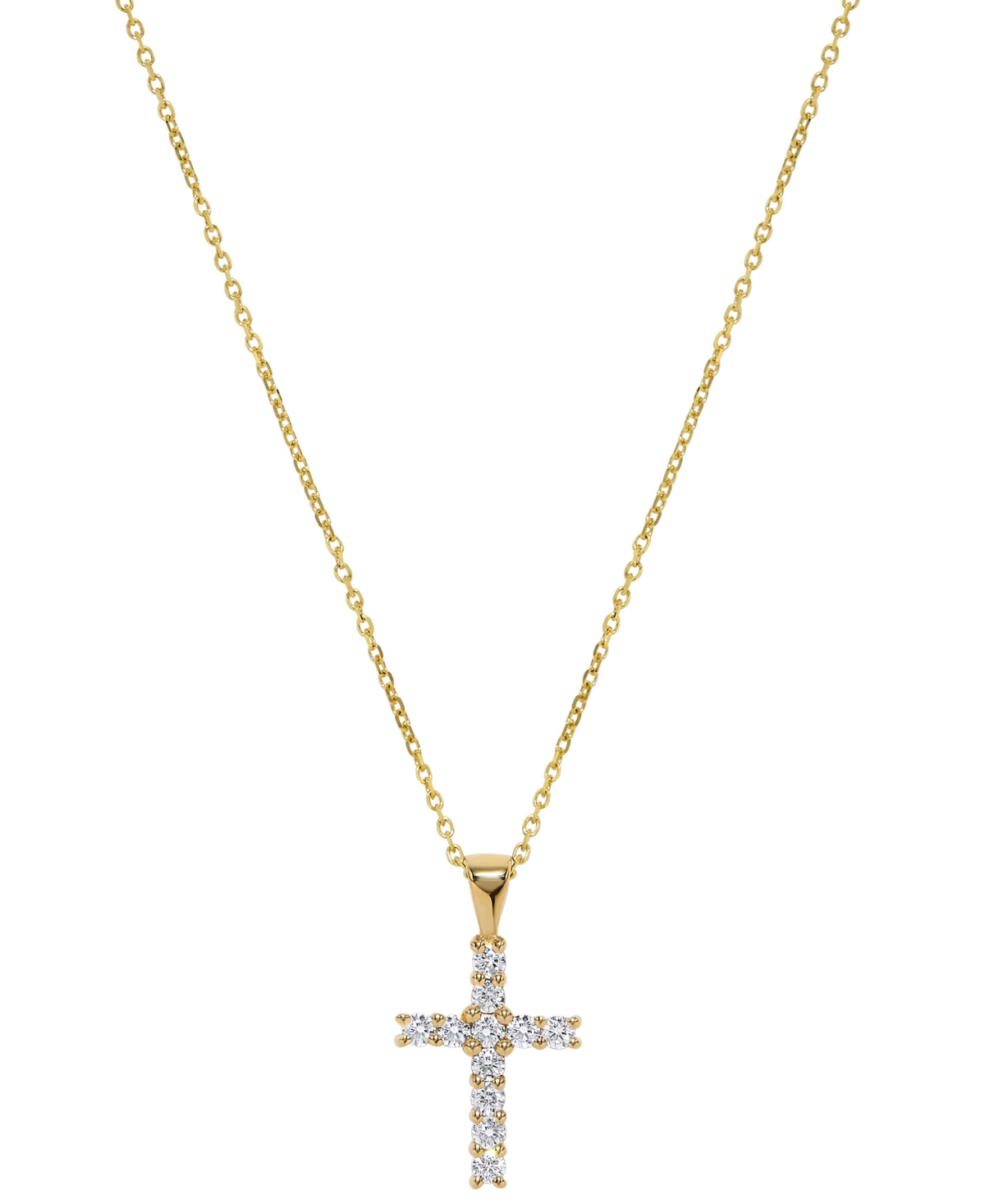 Click here for Macys Diamond Cross Pendant Necklace (1/4 ct. t.w.... prices