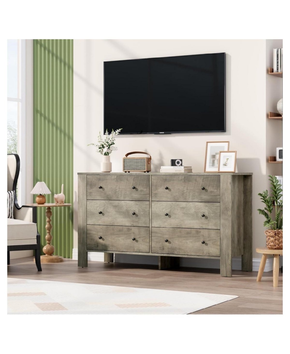 Click here for Gaomon 6 Drawer Dresser for Bedroom  Modern Wide D... prices