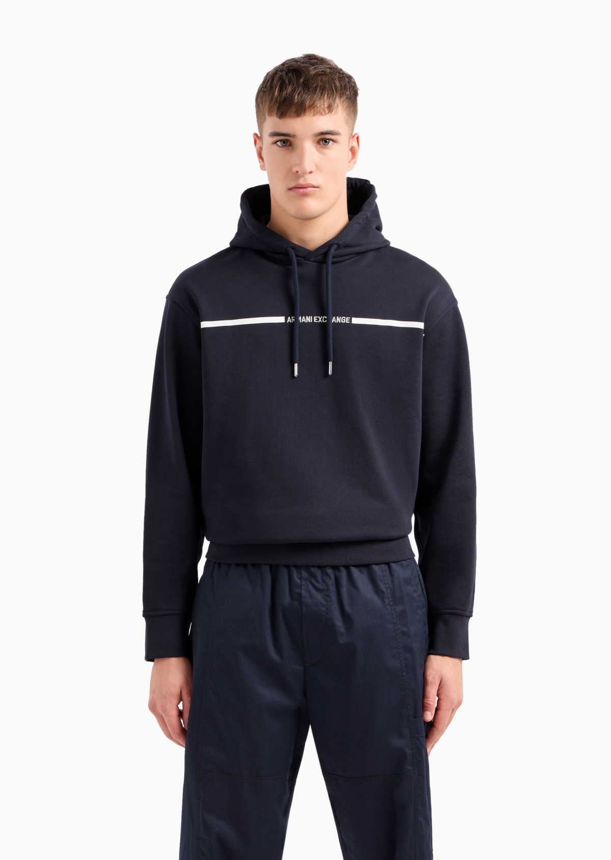 Click here for A|X Armani Exchange Mens French Terry Skinny Strip... prices