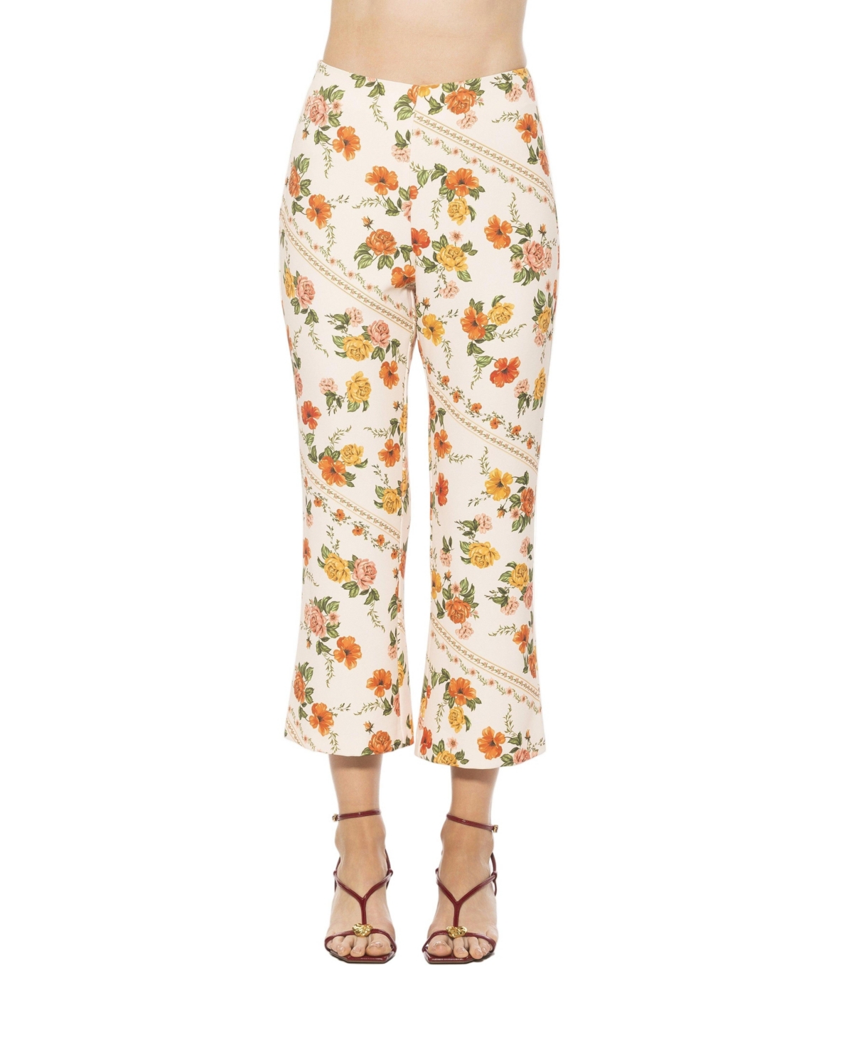 Click here for Alexia Admor Womens Quinn Flared Cropped Capri Pan... prices