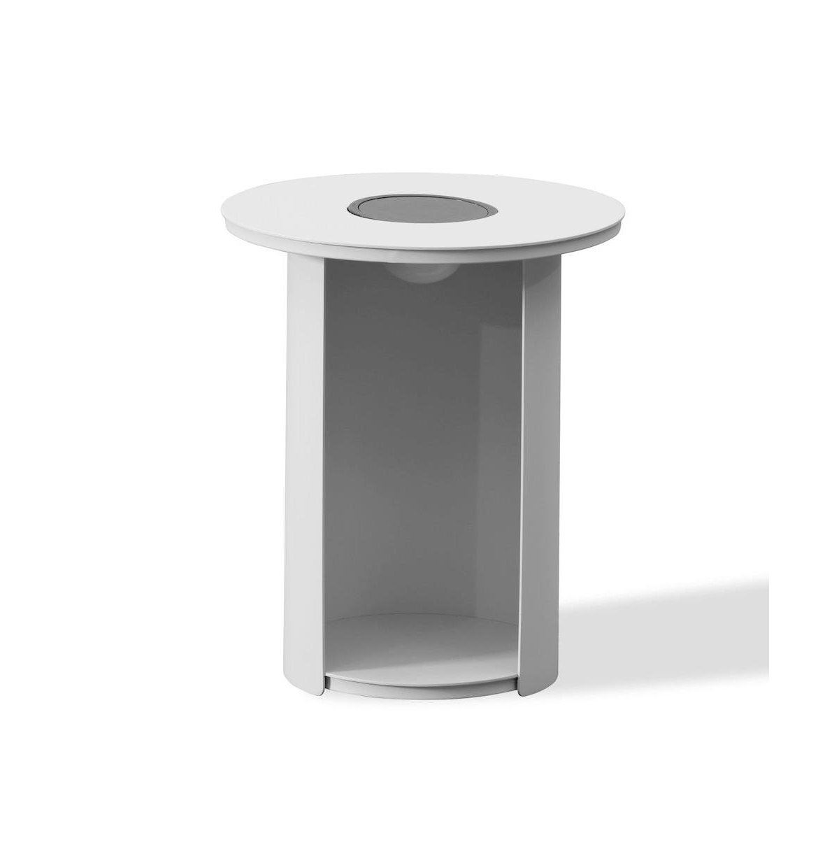 Click here for Renava Onza - Outdoor White End Table w/ Solar Lig... prices