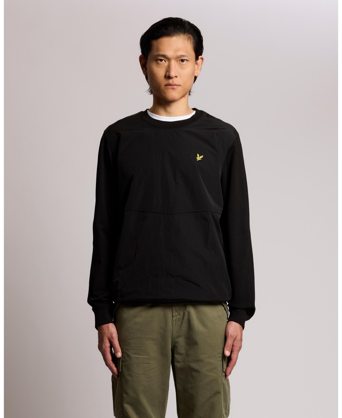 Click here for Lyle & Scott Mens Half Raglan Hybrid Long Sweatshi... prices