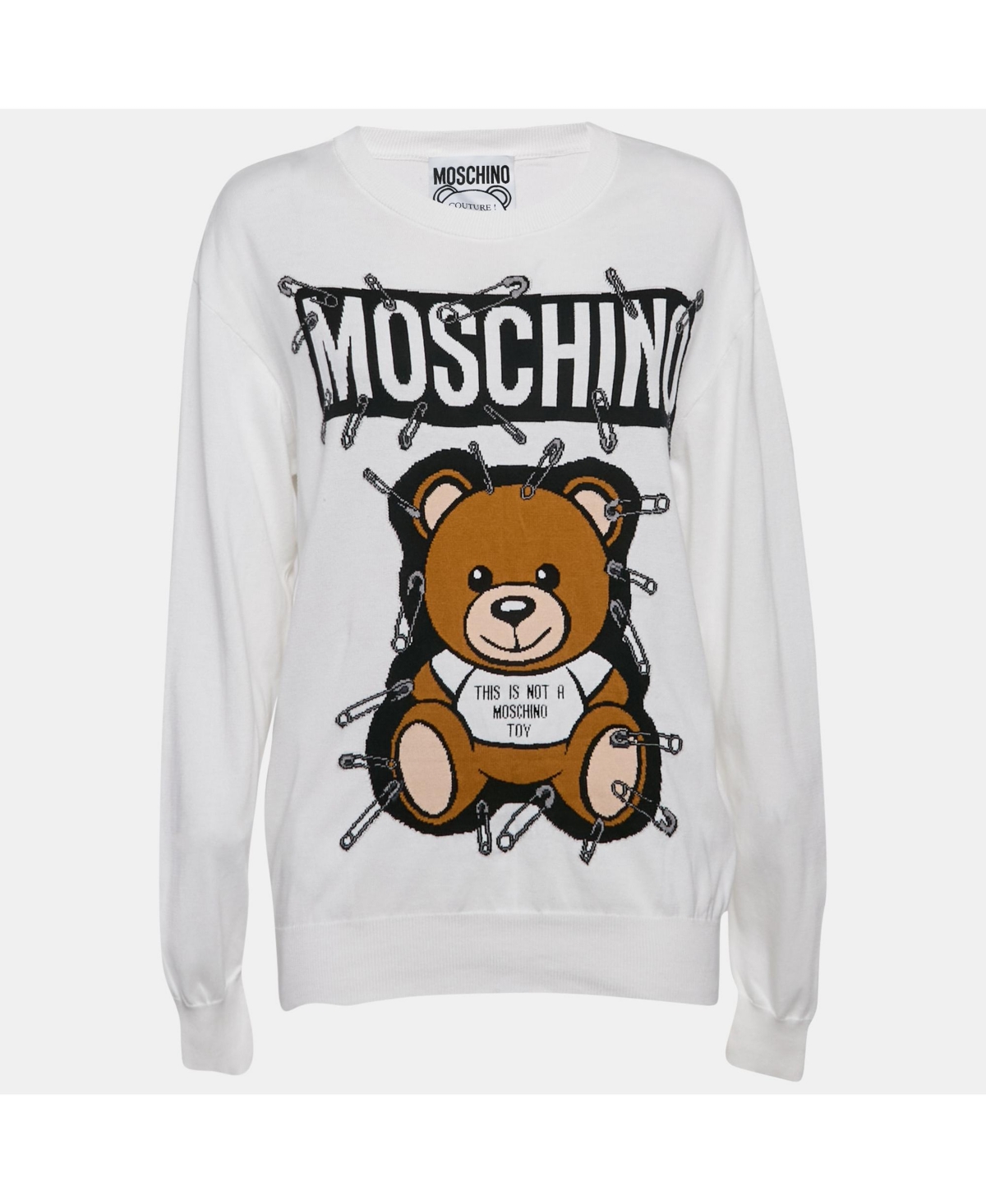 Click here for Pre-Owned Moschino Womens Couture White Teddy Prin... prices