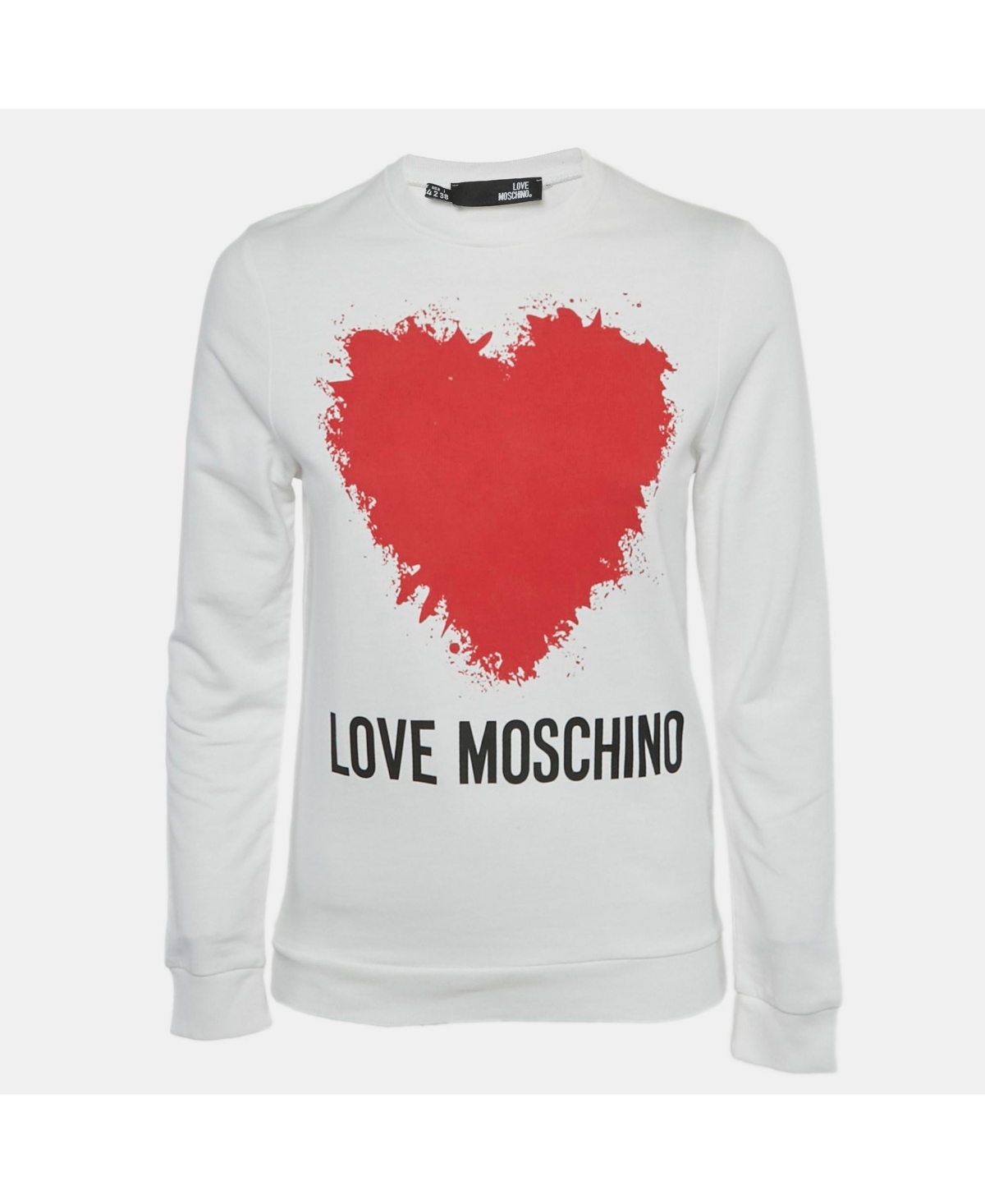 Click here for Pre-Owned Love Moschino Womens White Heart Print C... prices