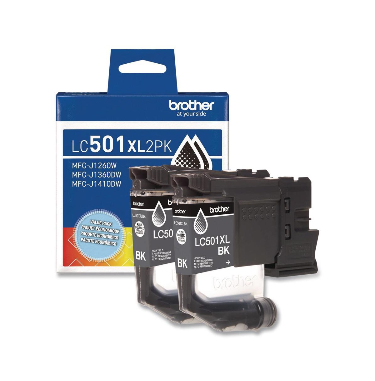 Brother LC501XL2PKS 500 Page-Yield High-Yield Ink - Black (2/Pack - Black