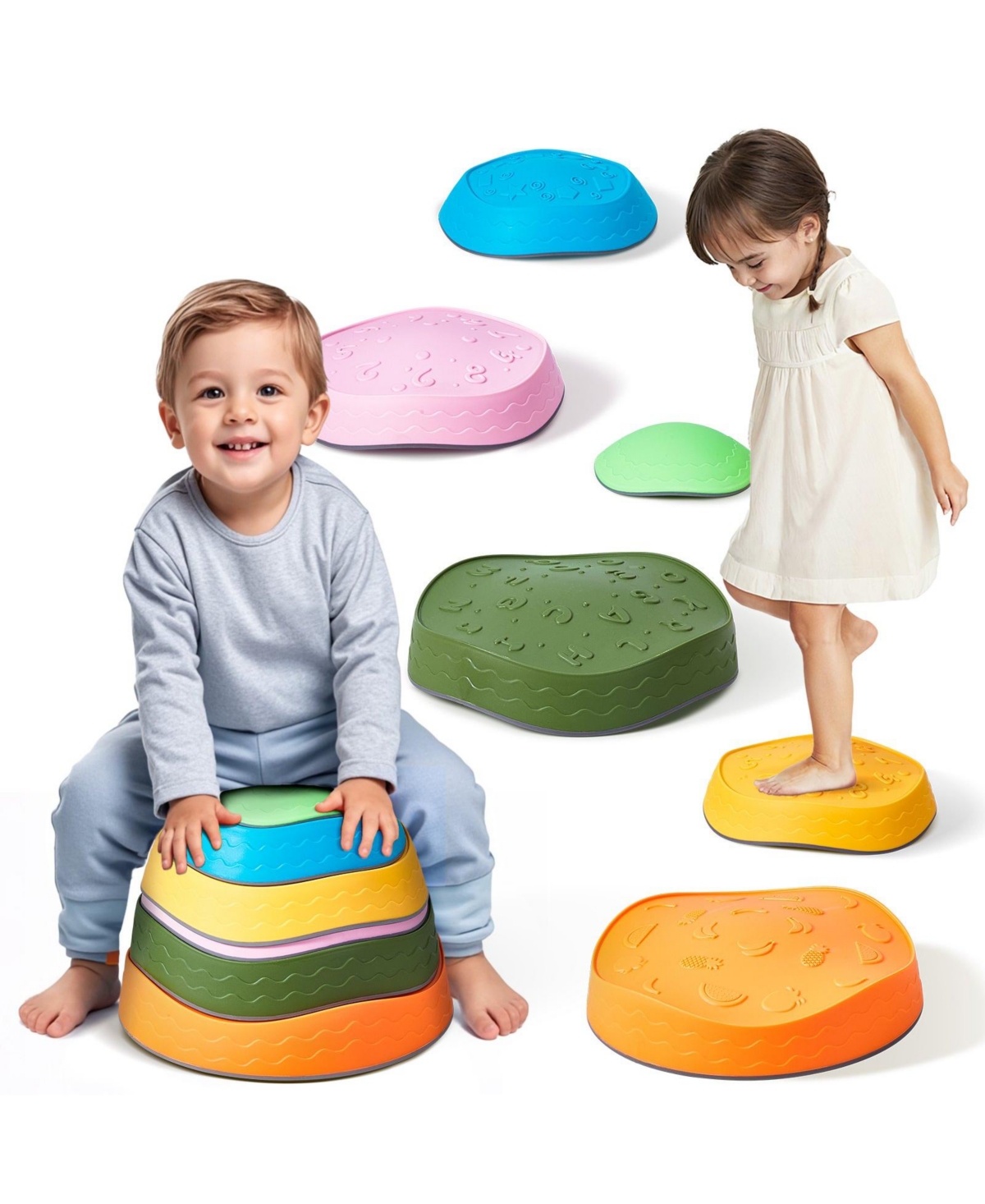 Click here for Mecale Balance Stepping Stones for Kids  6 Pcs Non... prices