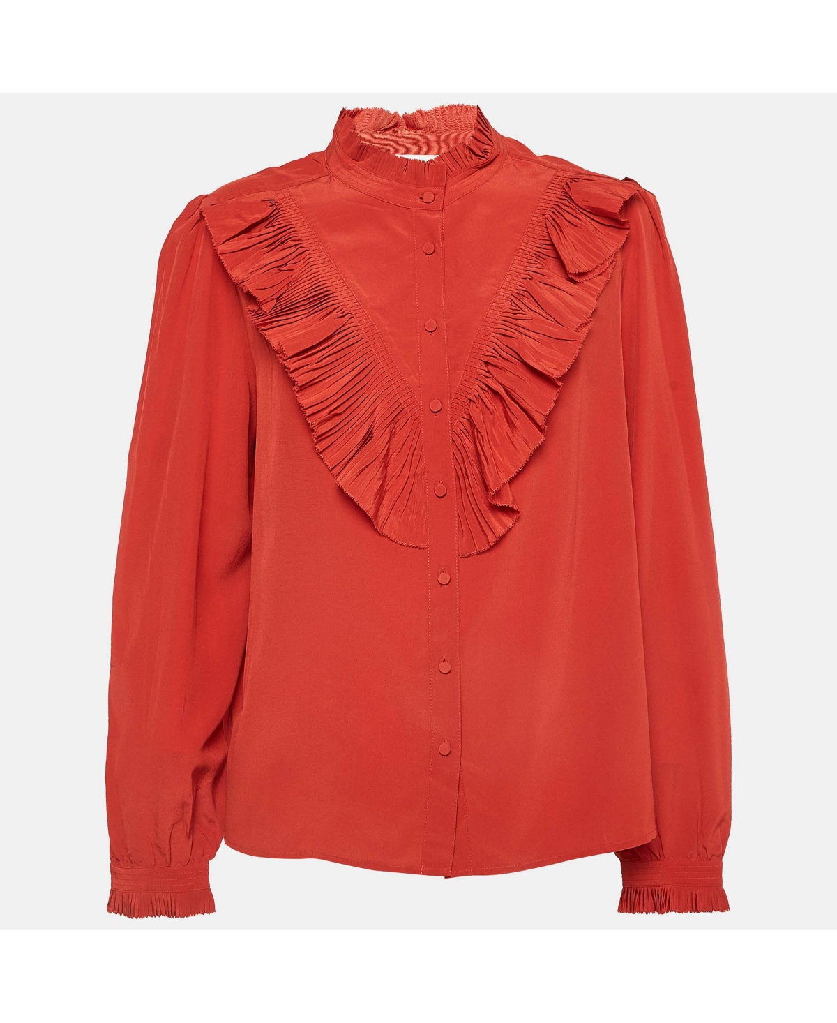 Click here for Pre-Owned Zadig & Voltaire Womens Red Silk Ruffled... prices