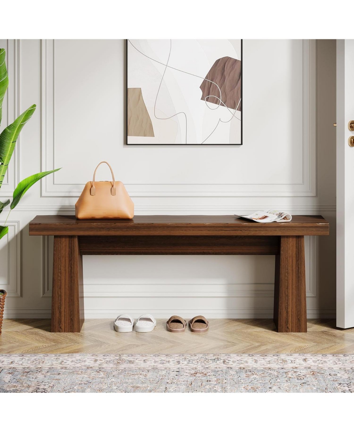 Click here for Tribesigns 47-Inch Entryway Bench  Wooden Bench wi... prices