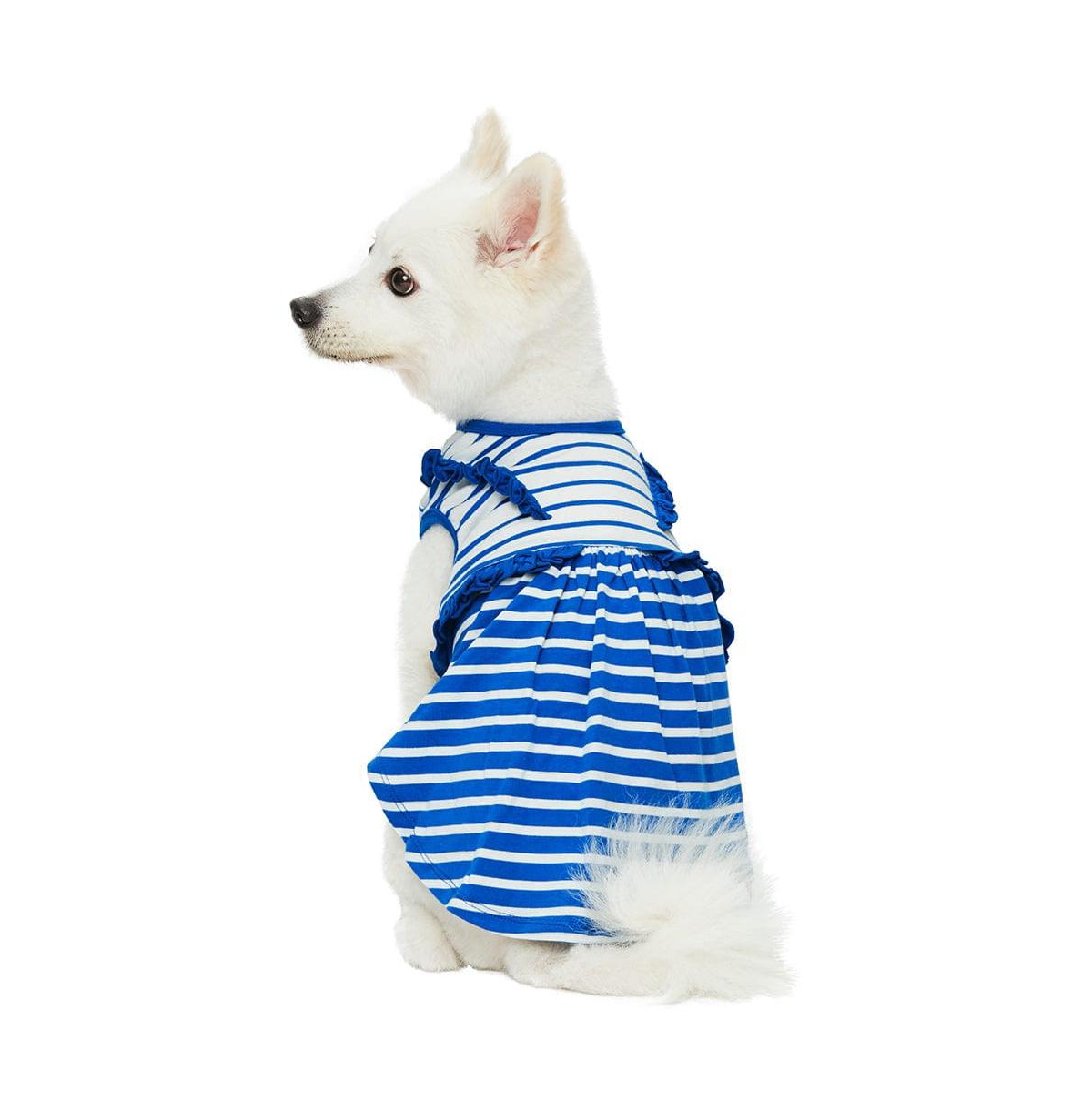 Click here for Dogs & Cats & Co. Striped Sailor Dog Dress with De... prices