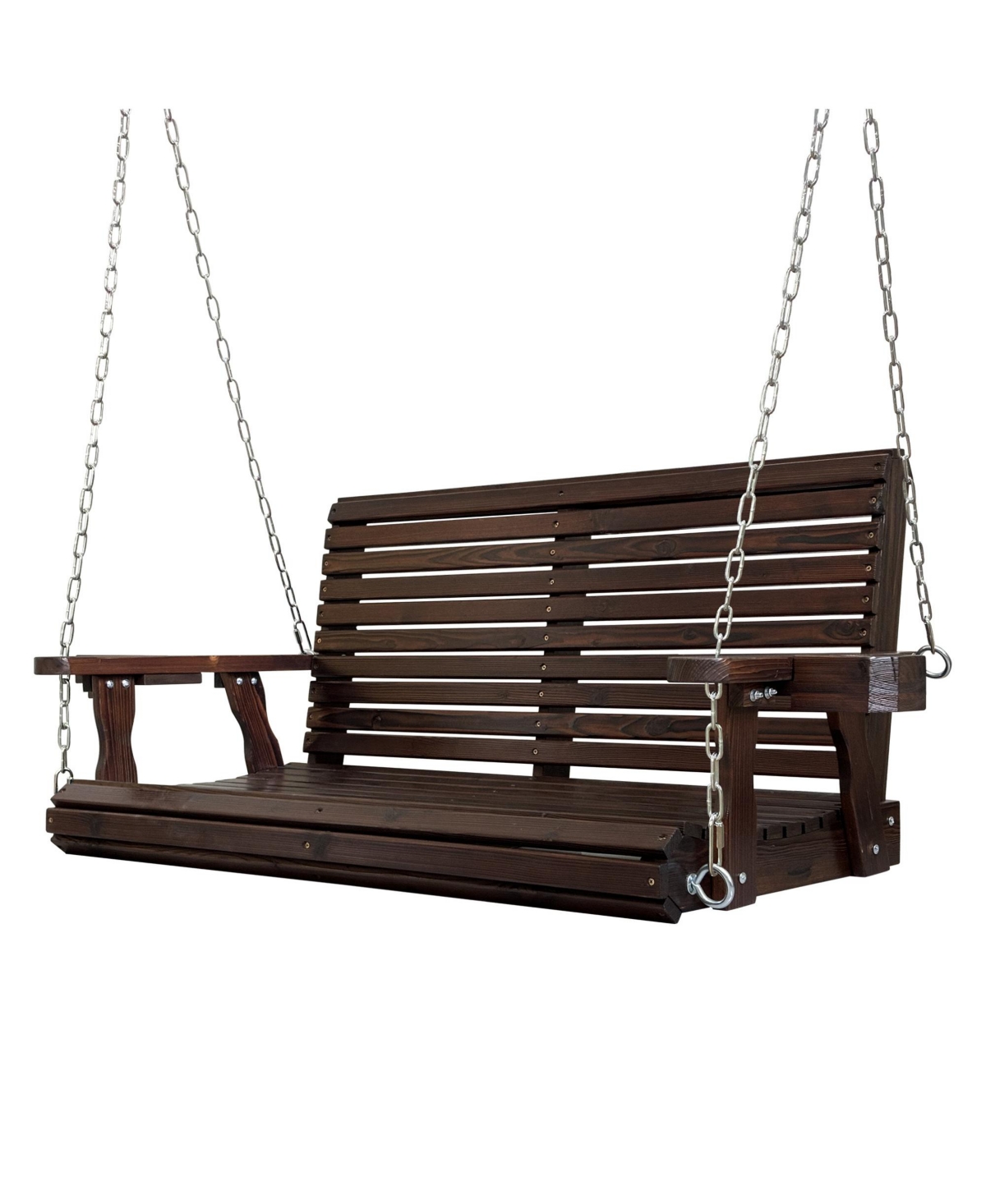 Click here for Wooden Porch Swing 2-Seater  Bench Swing with Cuph... prices