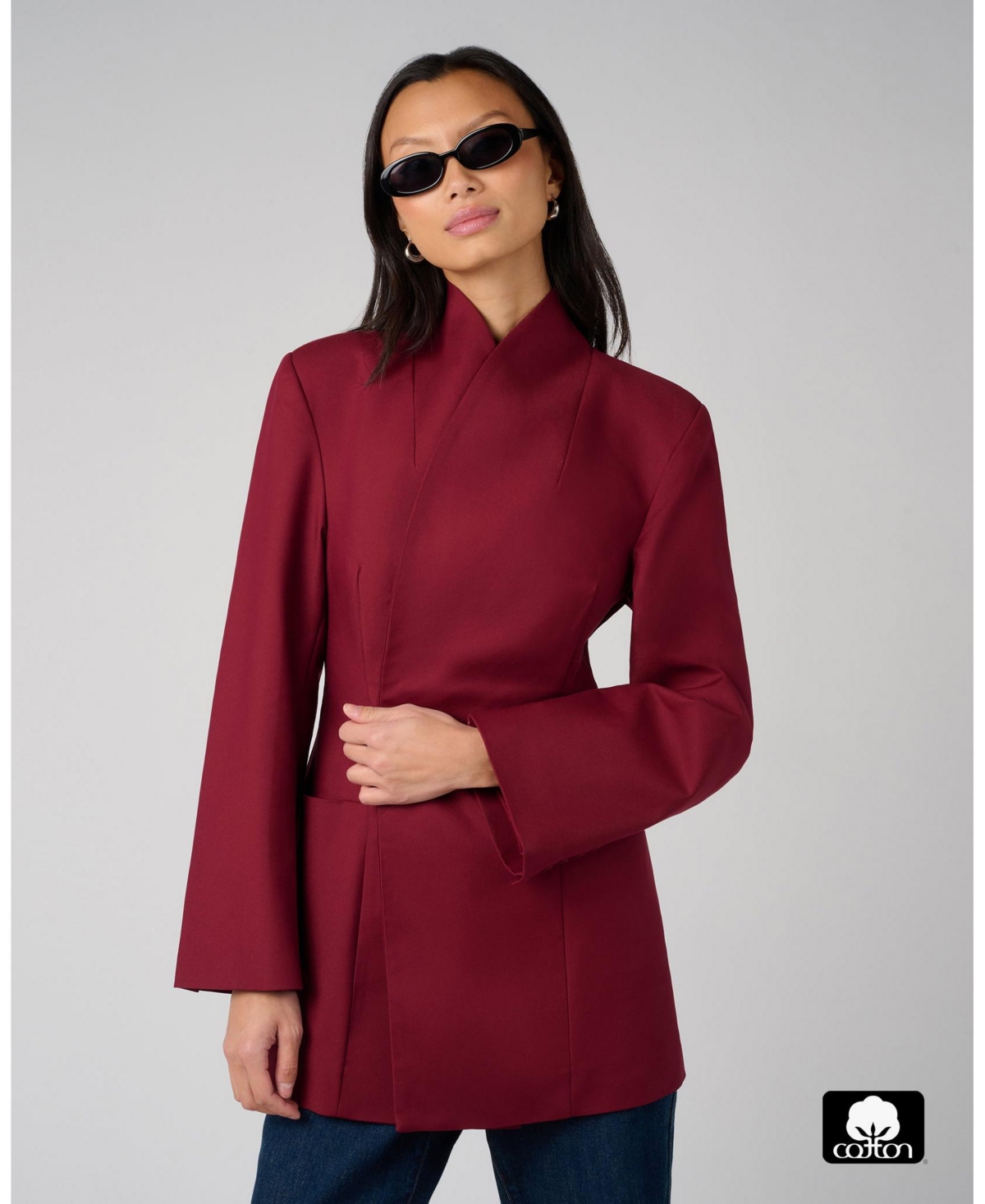 Click here for WeWoreWhat Womens Hour Glass Blazer Jacket - Dark... prices