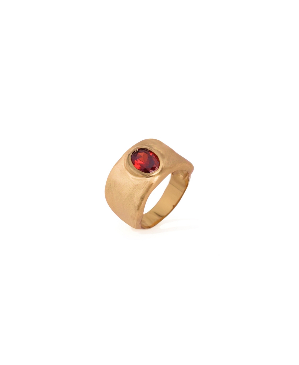 Click here for Retro Chic Fig Band Ring - Red  gold prices