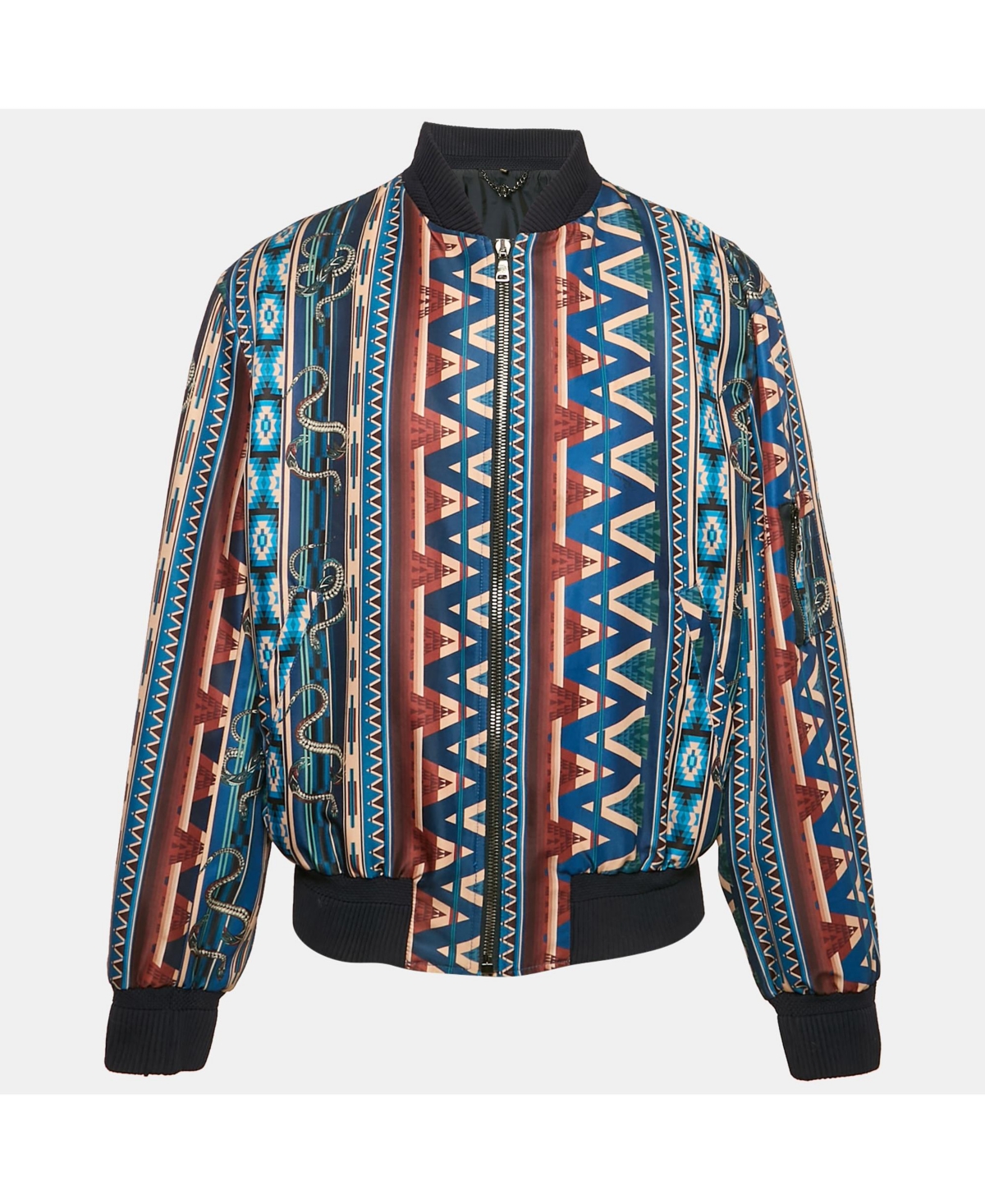 Click here for Pre-Owned Roberto Cavalli Mens Blue Printed Crepe... prices