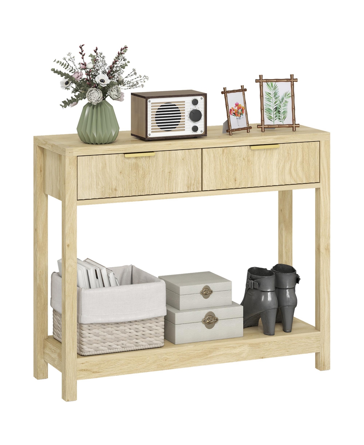 Click here for Homcom 35" Modern Console Table with Drawers... prices