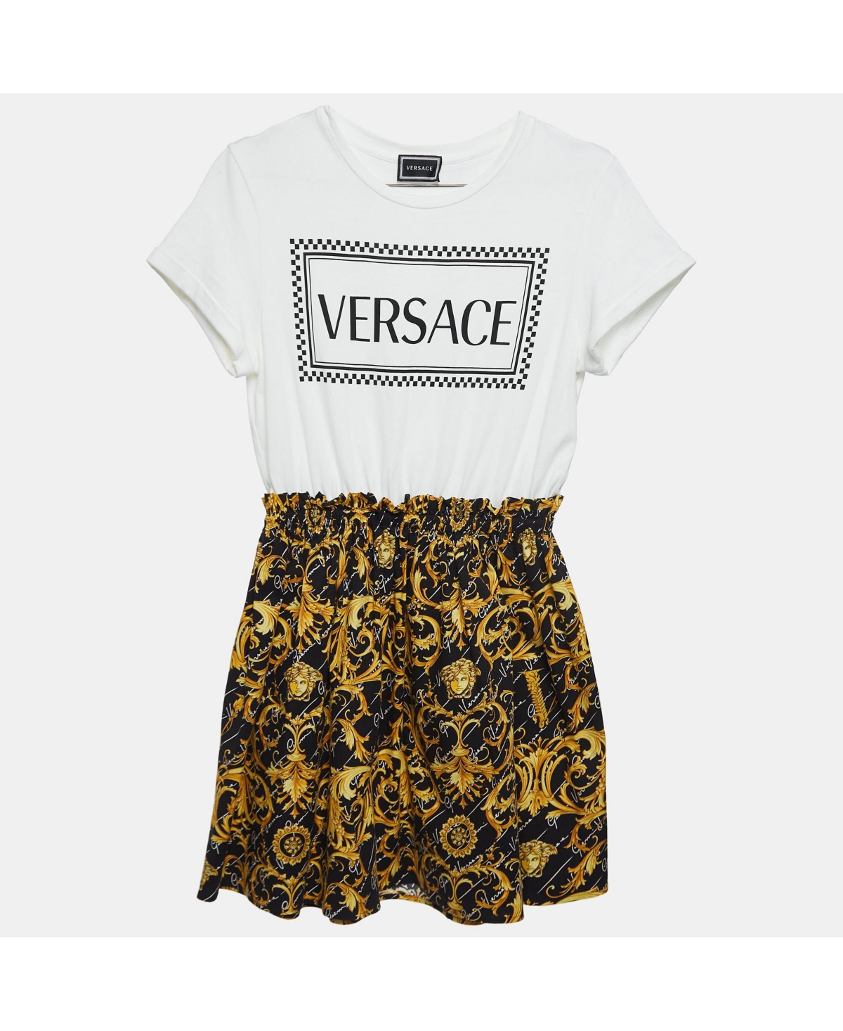 Click here for Pre-Owned Versace Womens White/black Baroque Print... prices
