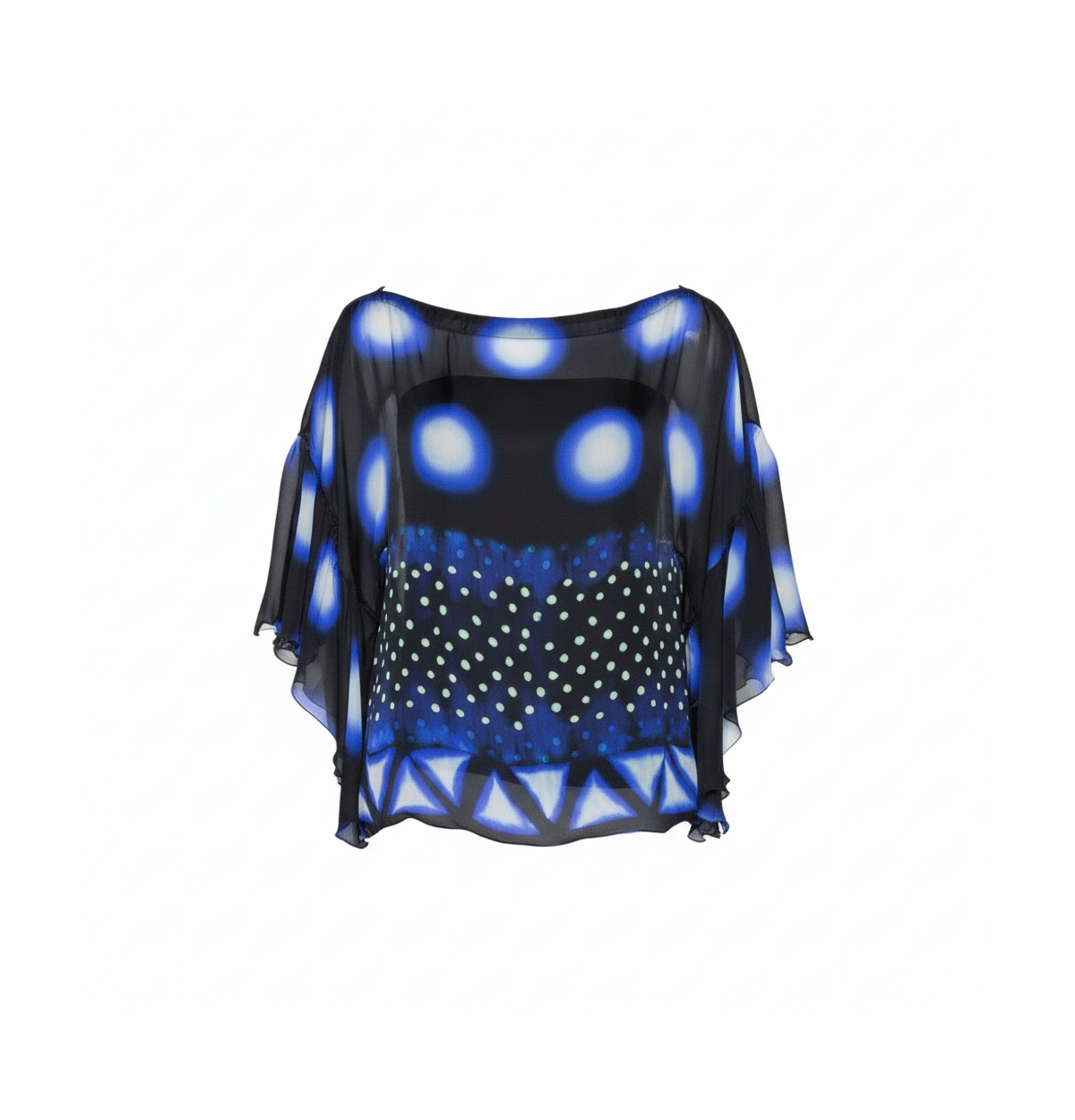 Click here for Pre-Owned Roberto Cavalli Womens Blue & Black Prin... prices
