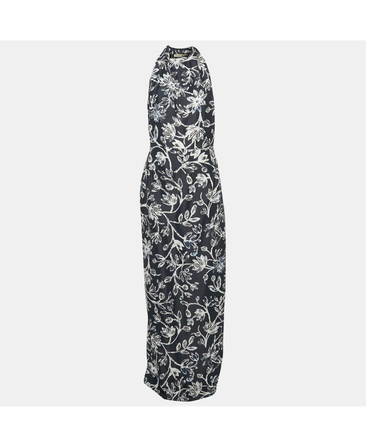 Click here for Pre-Owned Balenciaga Womens Navy Blue Floral Print... prices