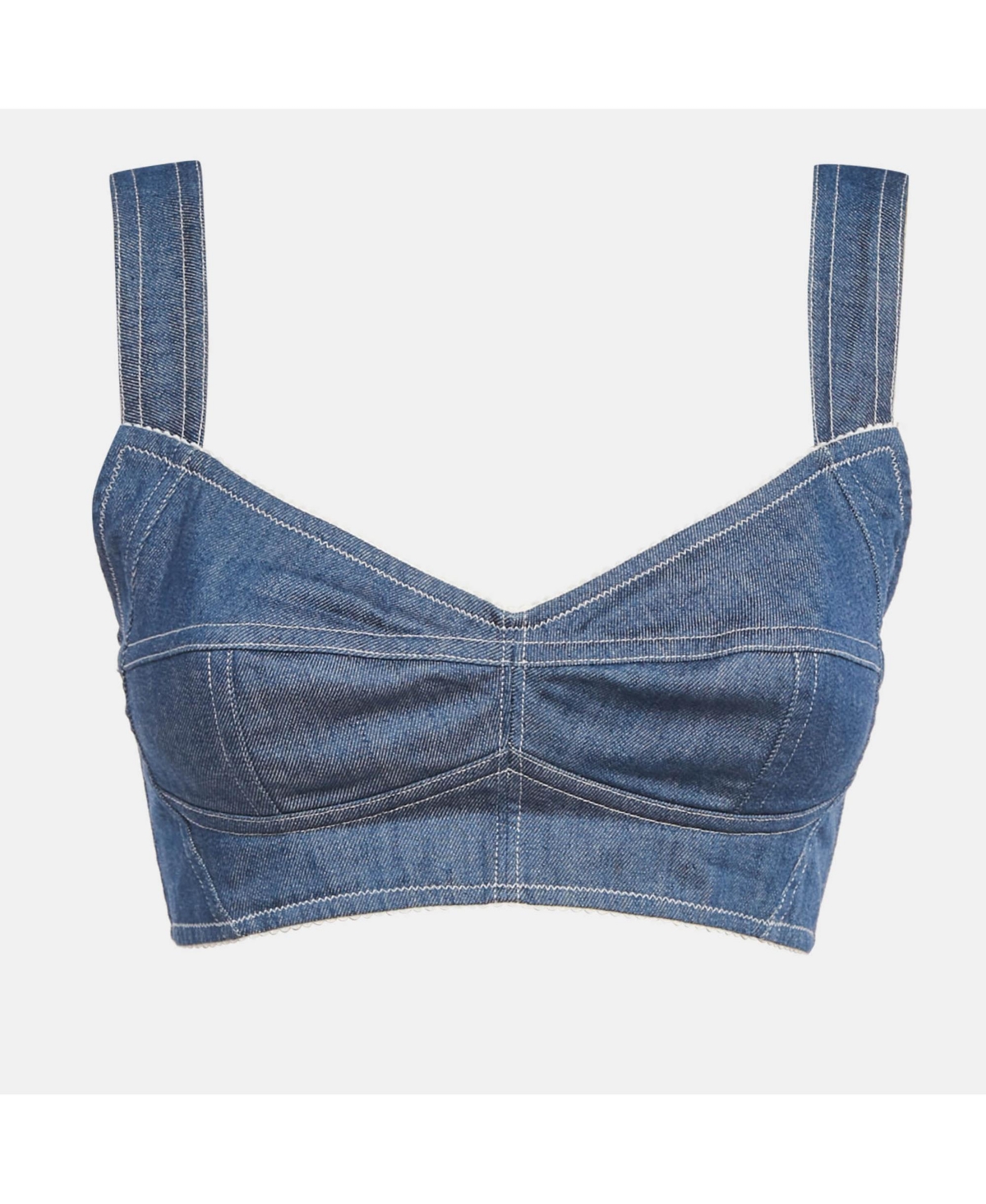 Click here for Pre-Owned Dolce & Gabbana Womens Denim Bustier Top prices
