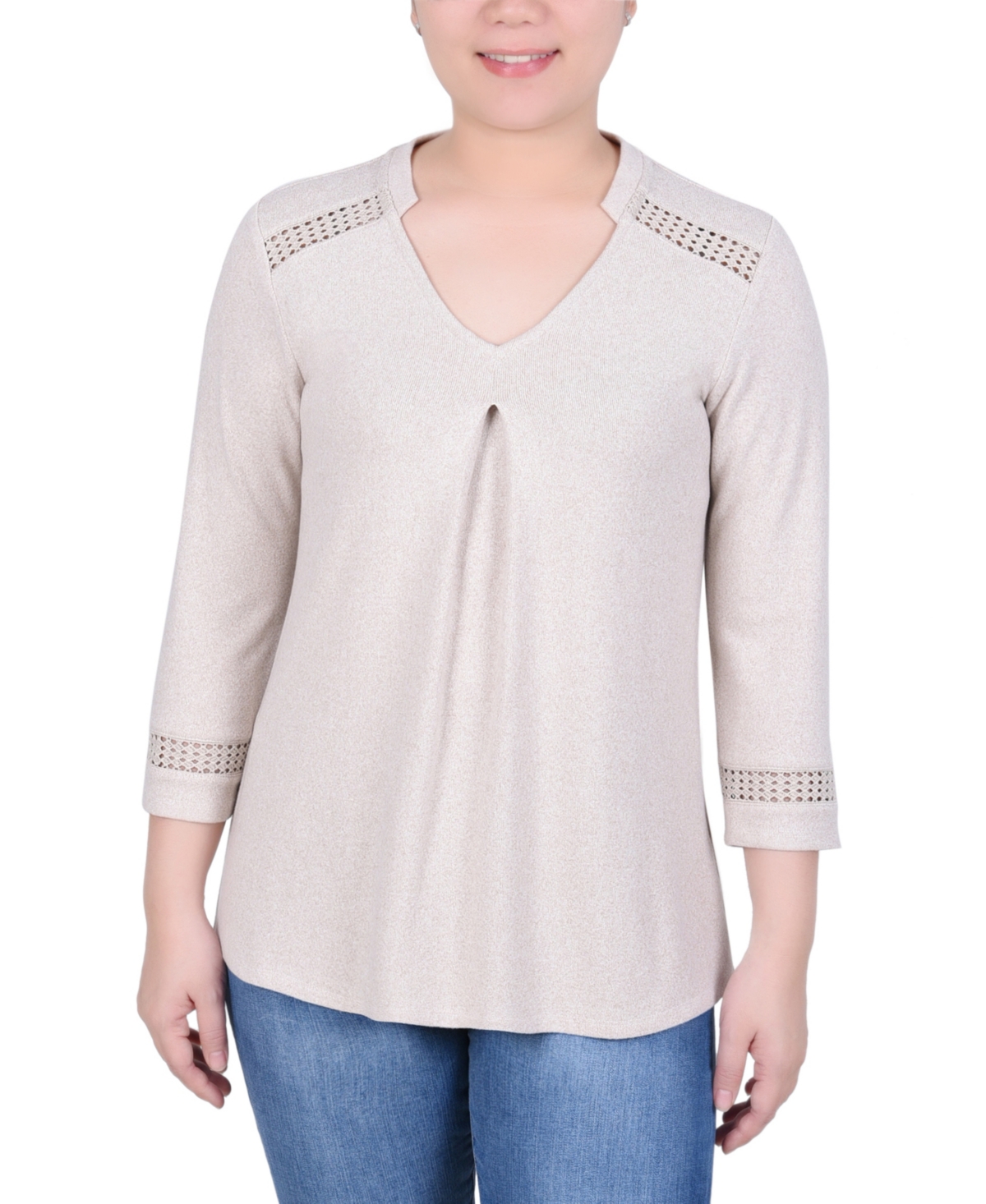 Click here for Ny Collection Womens 3/4 Sleeve Swing Tunic Top -... prices