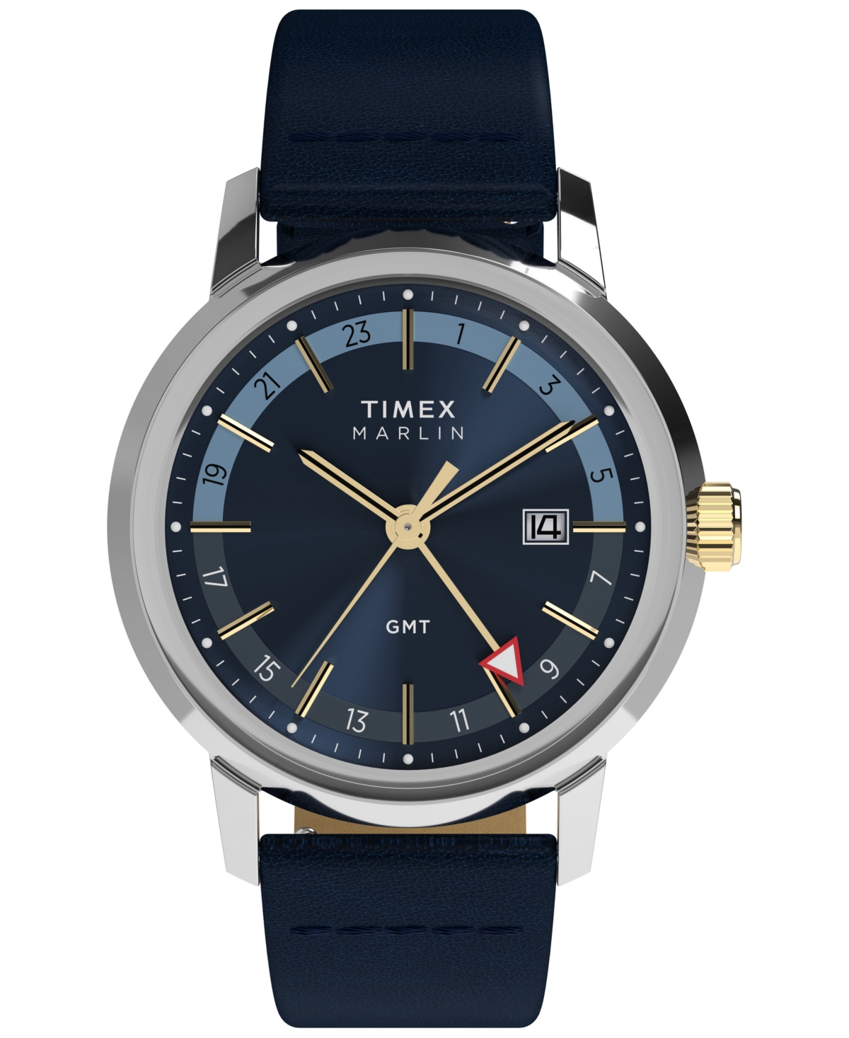 Click here for Timex Mens Quartz Analog Blue Leather Watch  40mm... prices