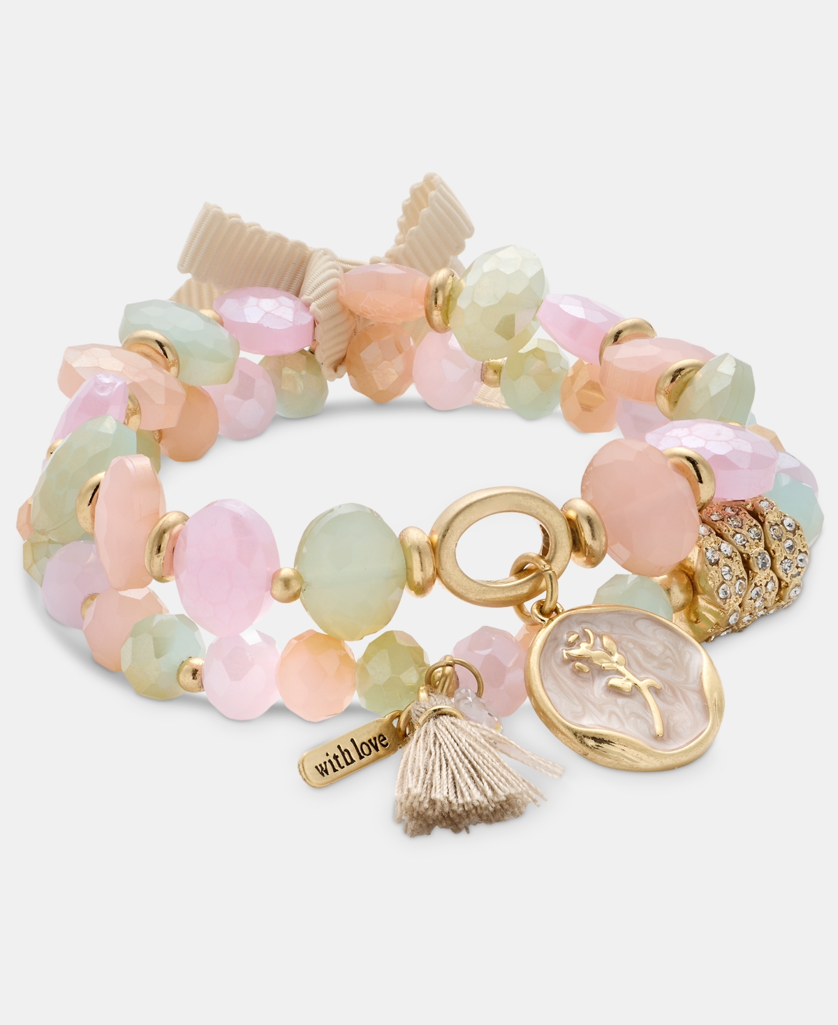 Click here for lonna & lilly Gold-Tone Multi Bead Stretch Bracele... prices