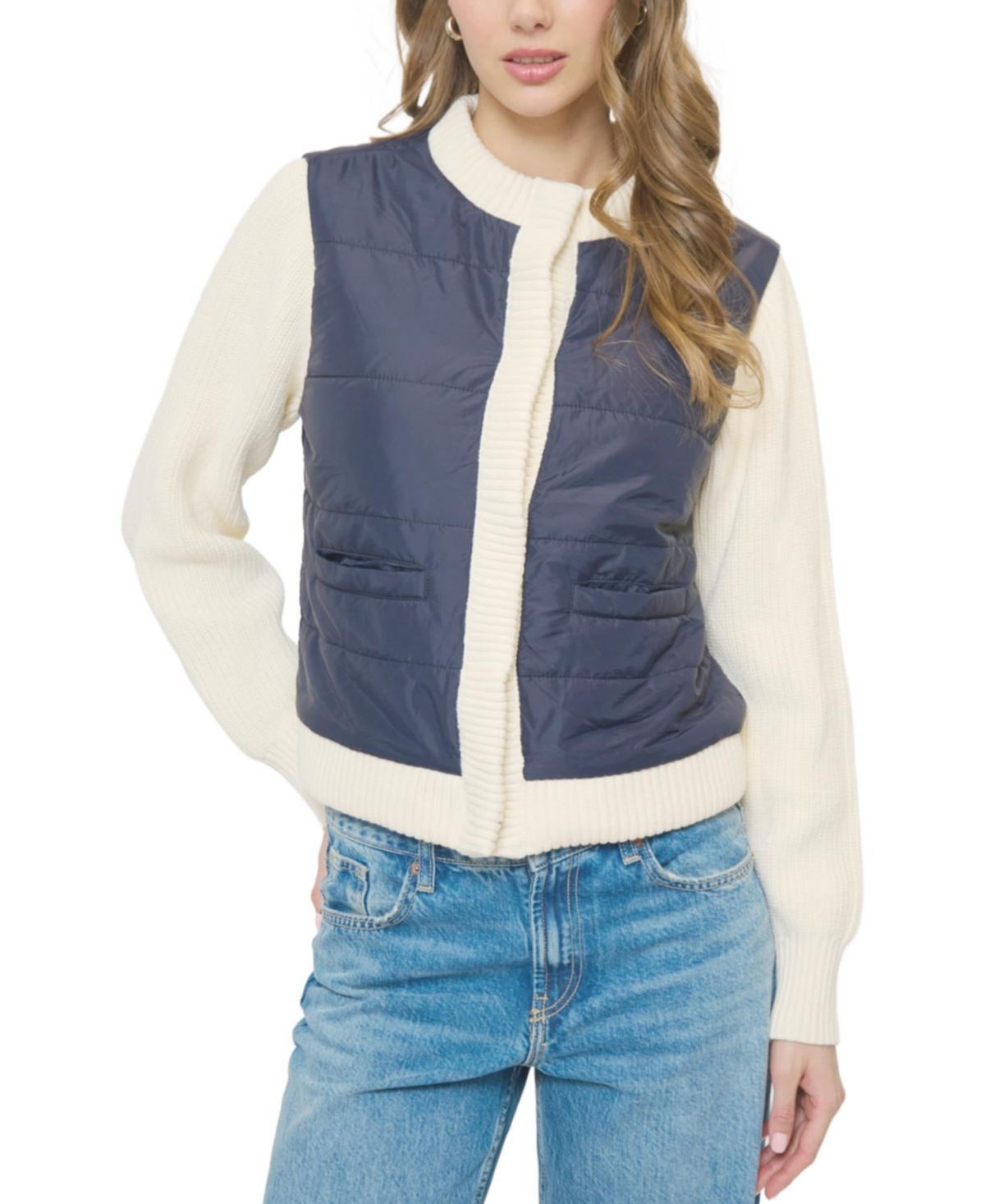 Click here for Central Park West Womens Nylon Quilted Jacket W Sw... prices