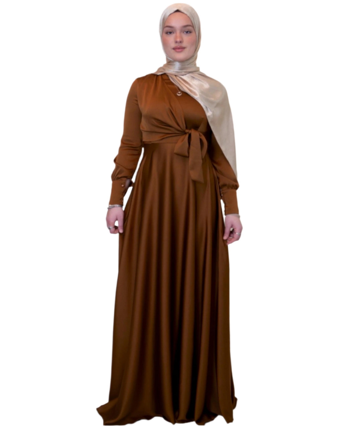 Click here for Urban Modesty Womens Purple Diana Side Knot Gown -... prices