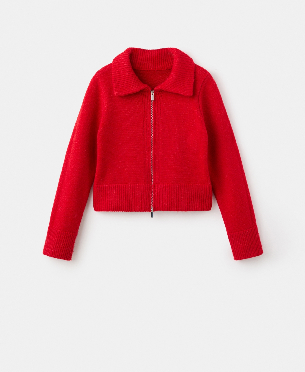 Click here for Mango Womens Shirt Collar Cardigan - Red prices
