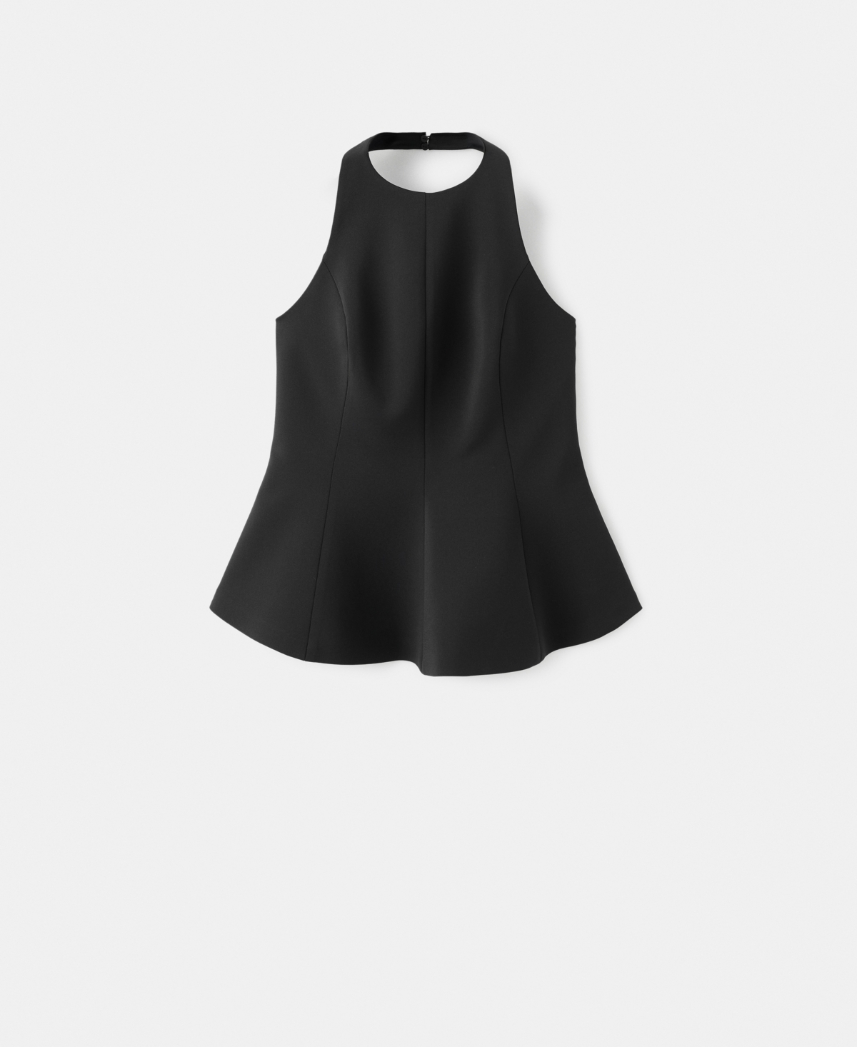 Click here for Mango Womens Halter Neck Peplum Top - Black prices