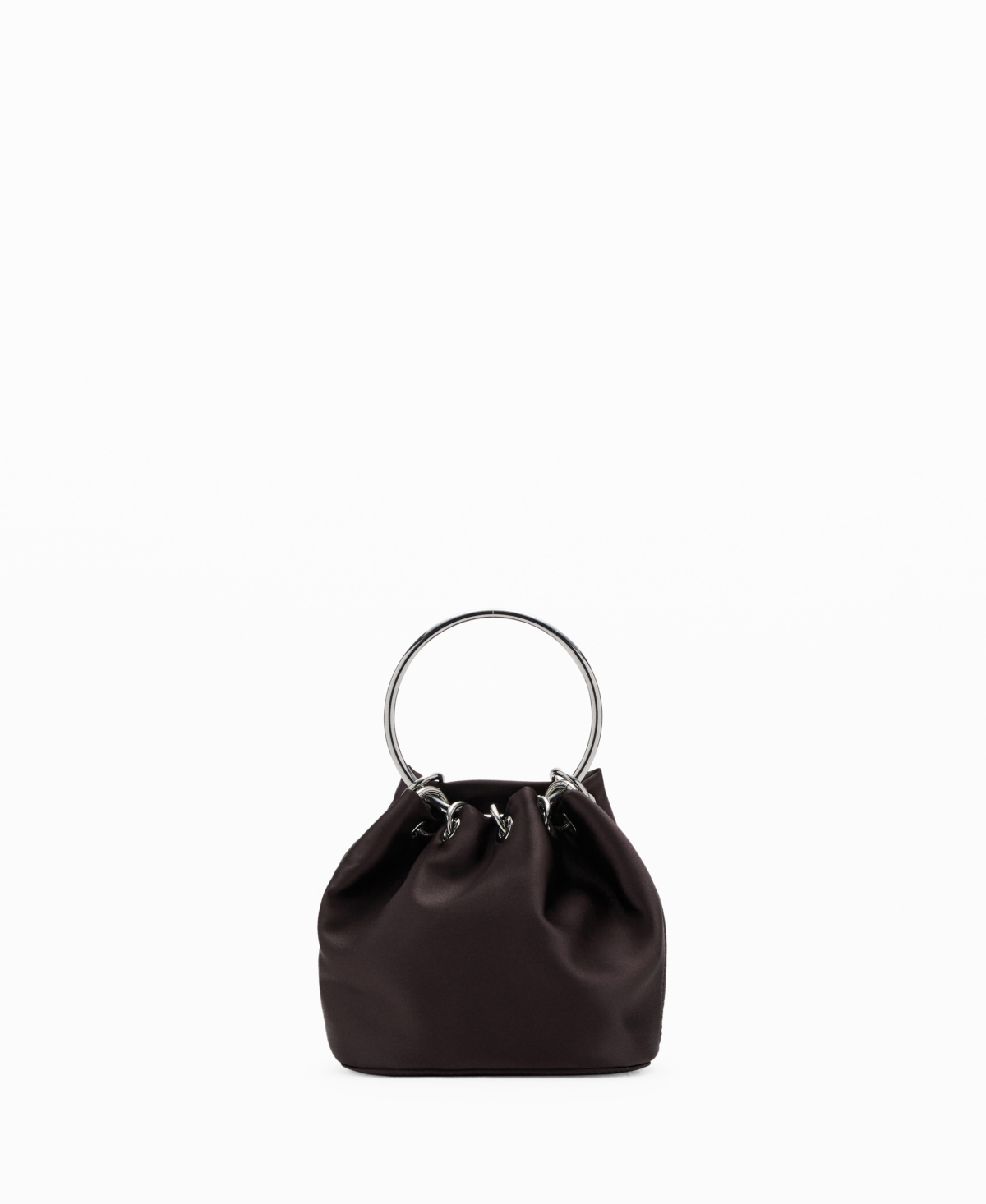 Click here for Mango Womens Metal Handle Handbag - Chocolate prices