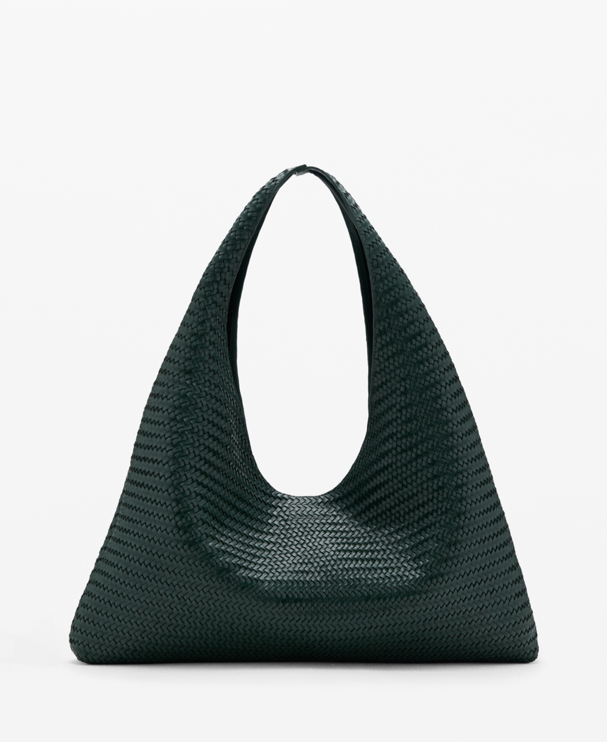 Click here for Mango Womens Medium Braided Leather Shoulder Bag -... prices