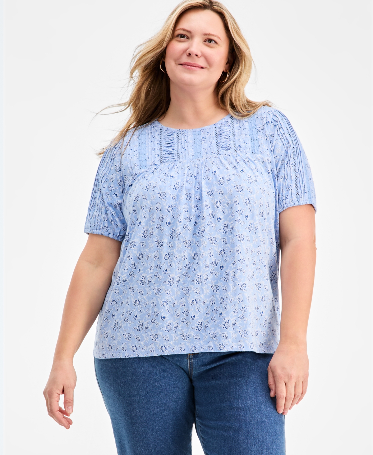 Click here for Style & Co Plus Size Outline Floral Blouse  Macys... prices