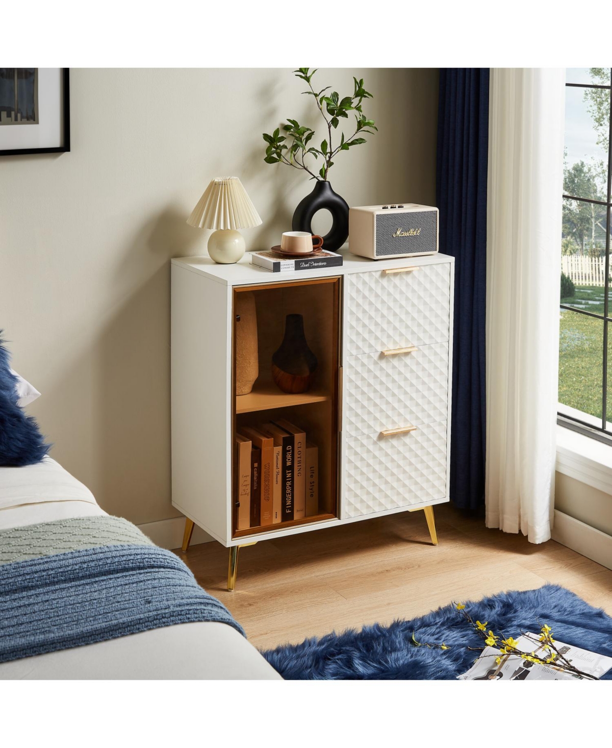 Click here for Streamdale Furniture Deluxe White 3-Drawer Chest w... prices