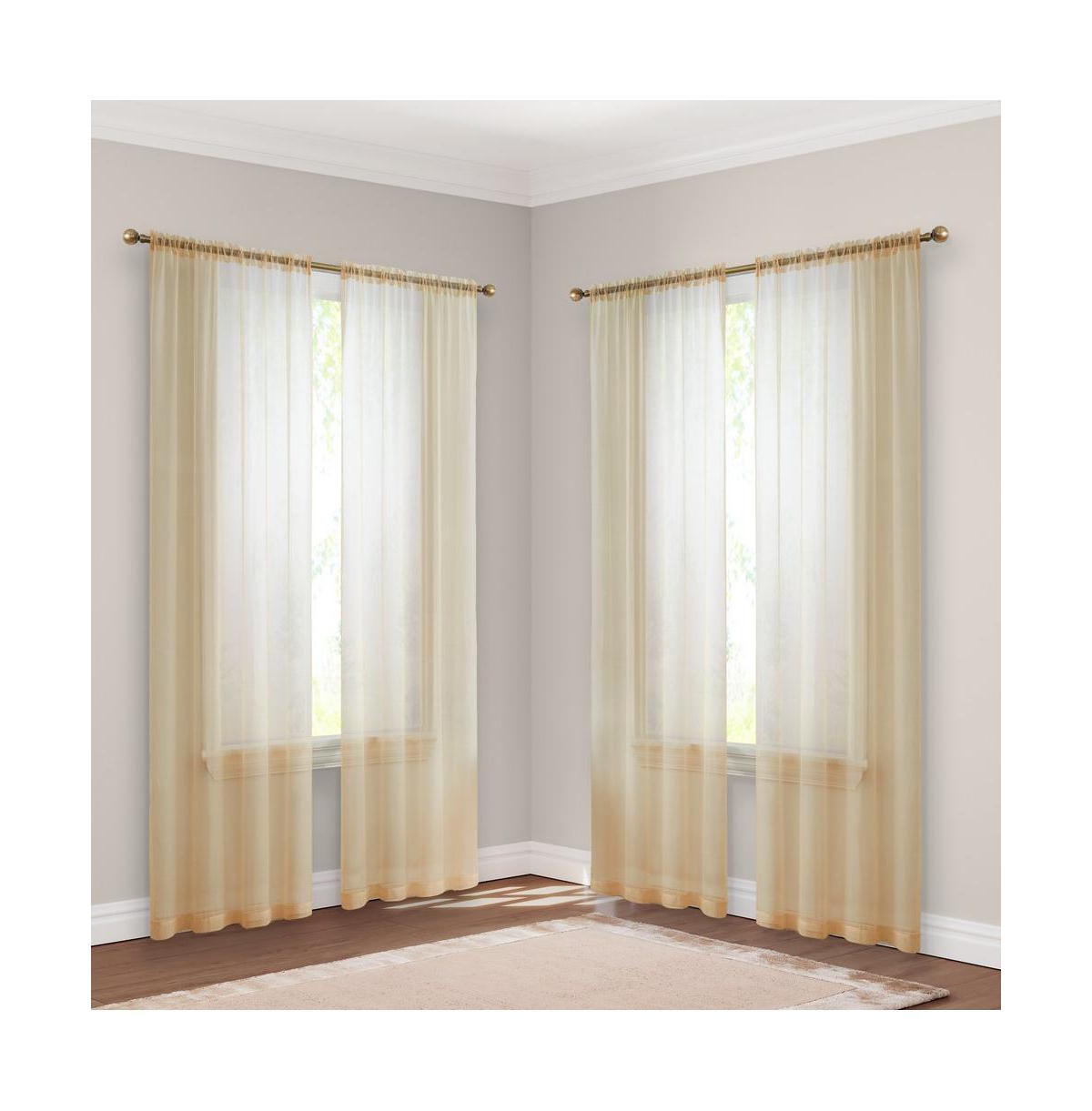 Click here for Hlc.me Essentials Sheer Voile Window Treatment Rod... prices