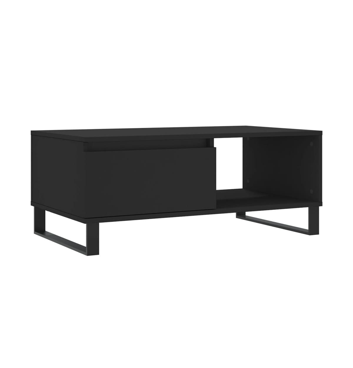 Click here for vidaXL Coffee Table Black Engineered wood Medium S... prices
