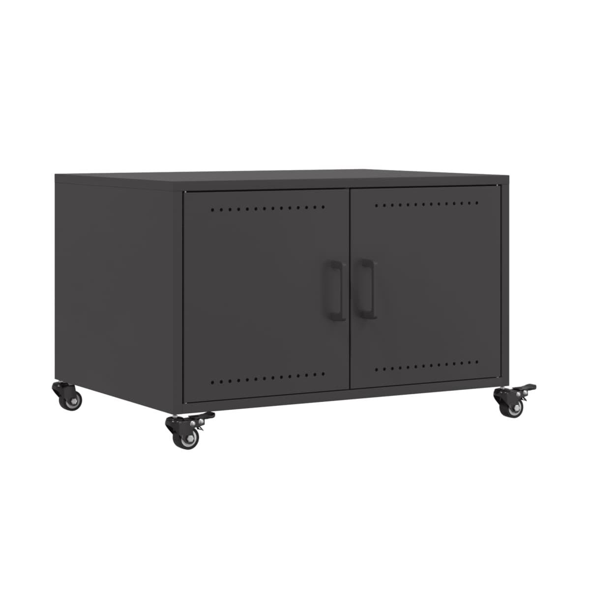 Click here for vidaXL Coffee Table Black Cold-rolled steel Medium... prices