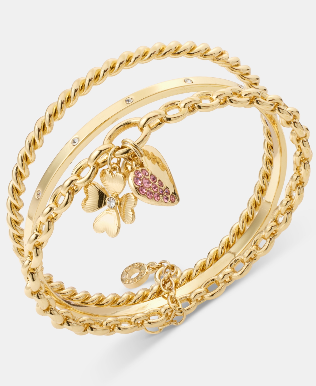Click here for Anne Klein 3-Pc. Set Crystal Heart & Clover Charm... prices
