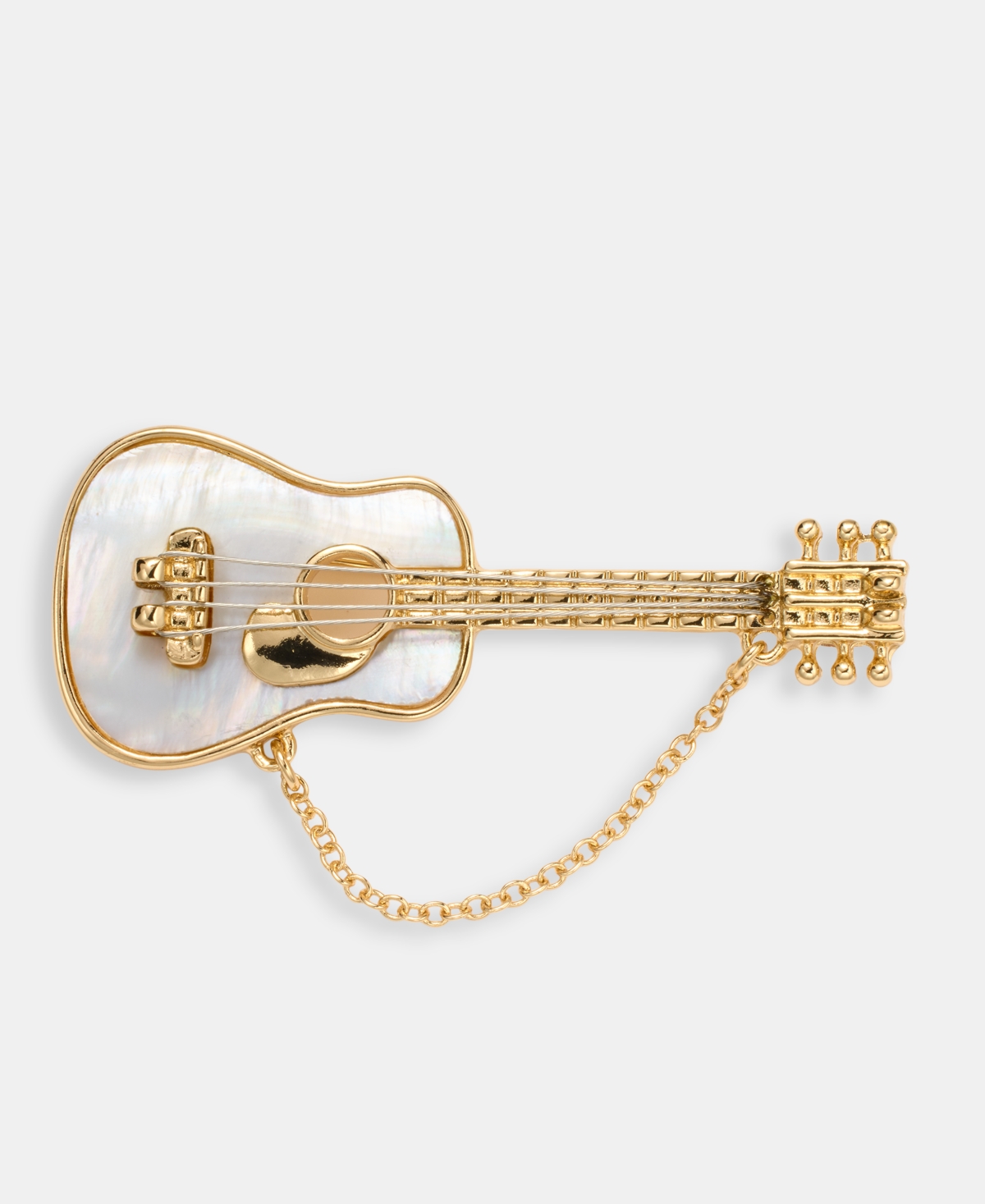 Click here for Anne Klein Mother-of-Pearl & Cup Chain Guitar Pin... prices