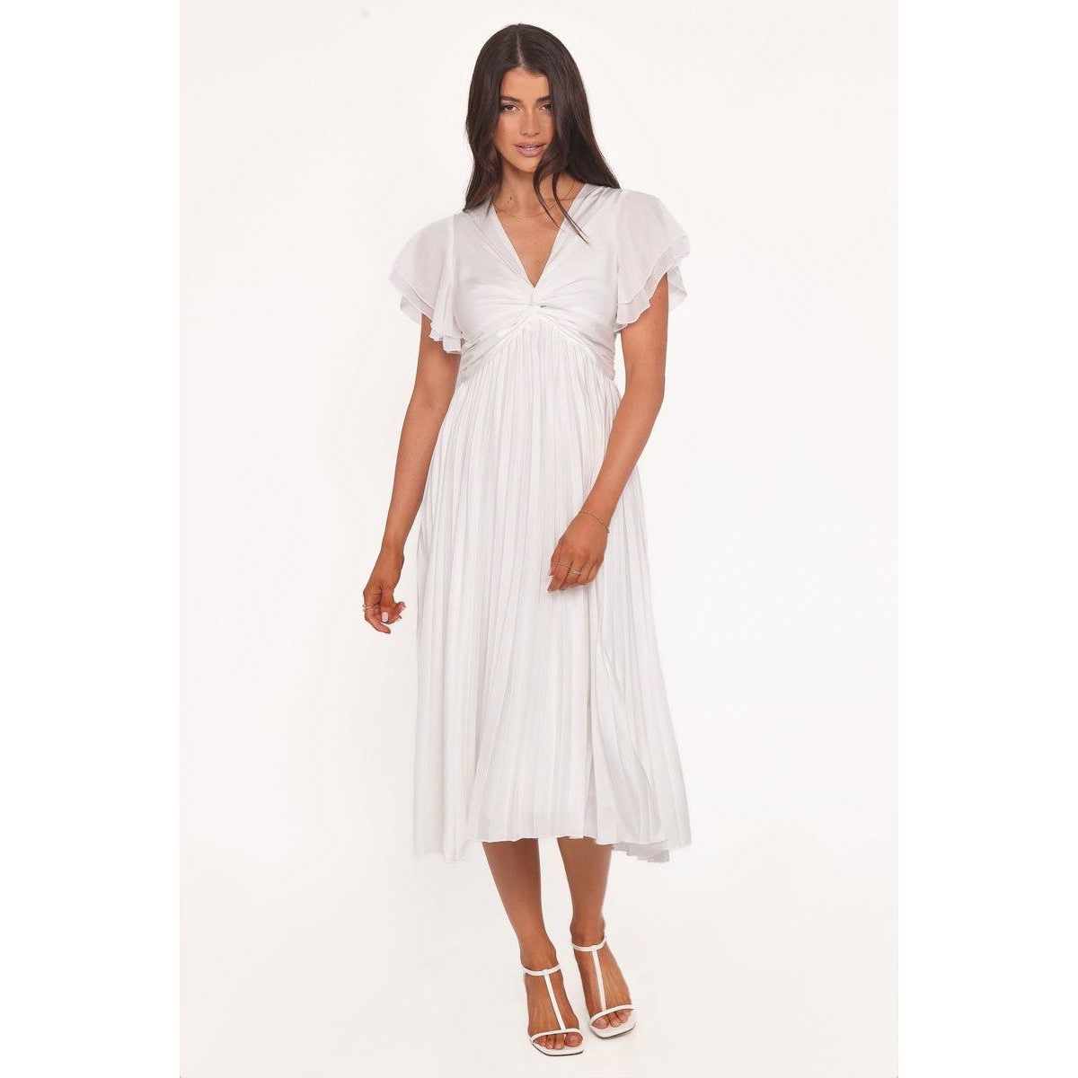 Click here for Petal and Pup Womens Nova Flutter Sleeve Midi Dres... prices