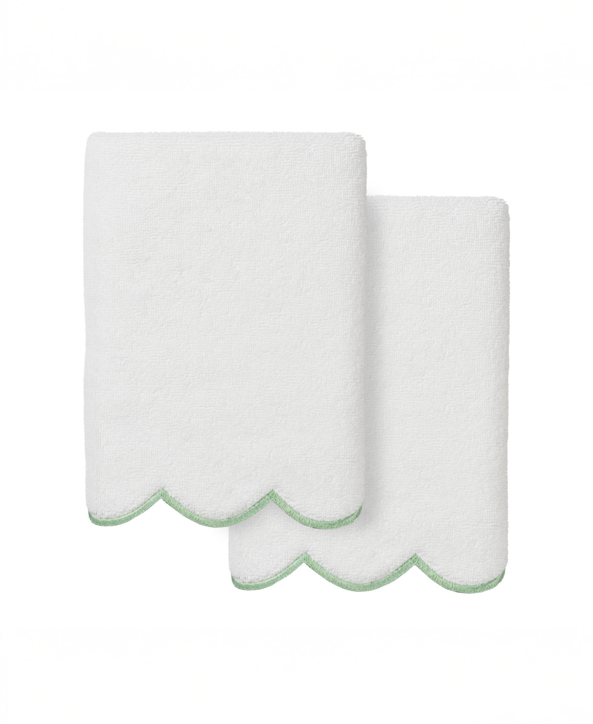 Click here for Linum Home Adornia Scallop Cotton 2-Pc. Hand Towel... prices