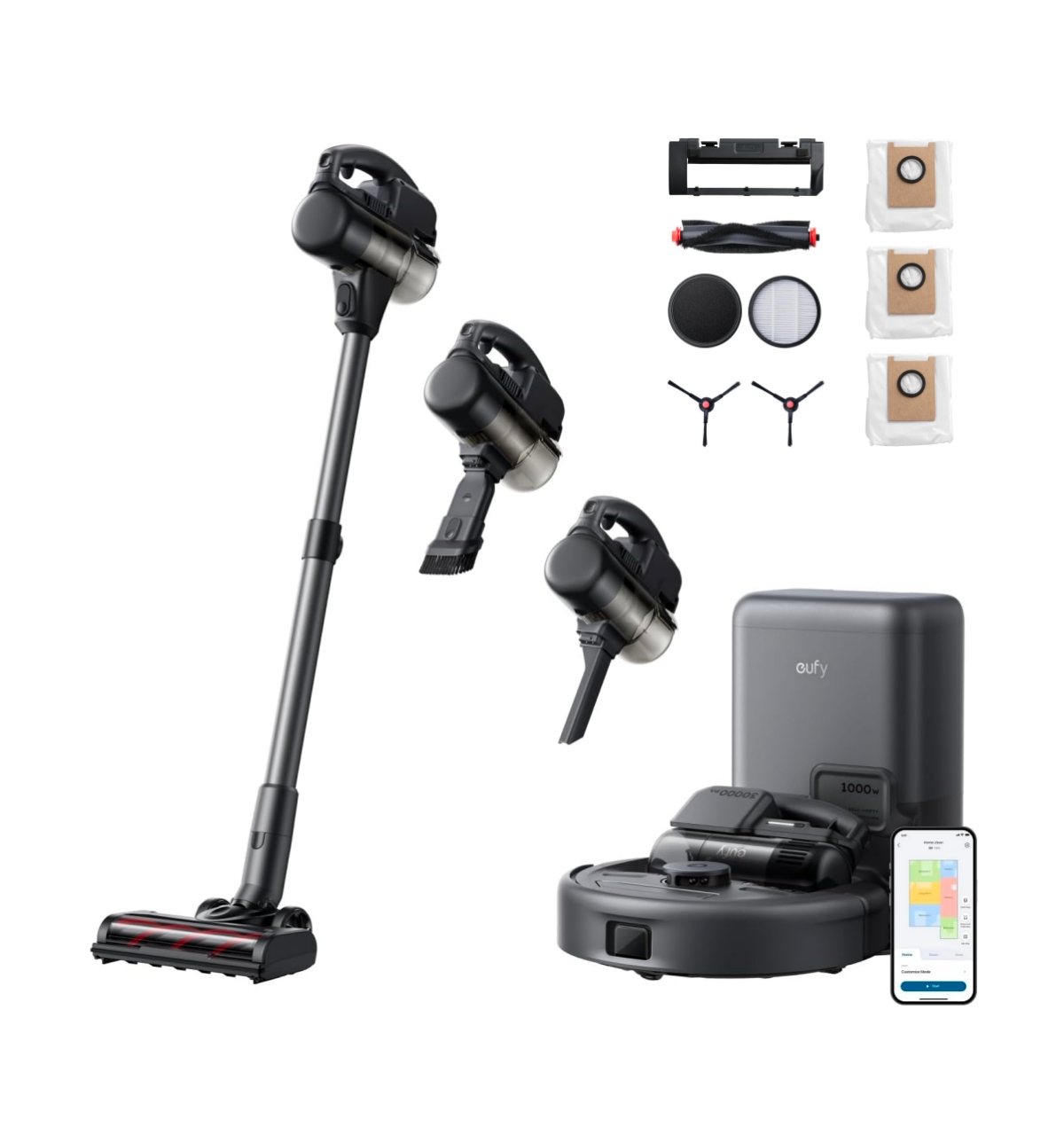 Click here for eufy Robot Vacuum 3-in-1 E20 and Half Year Combo -... prices