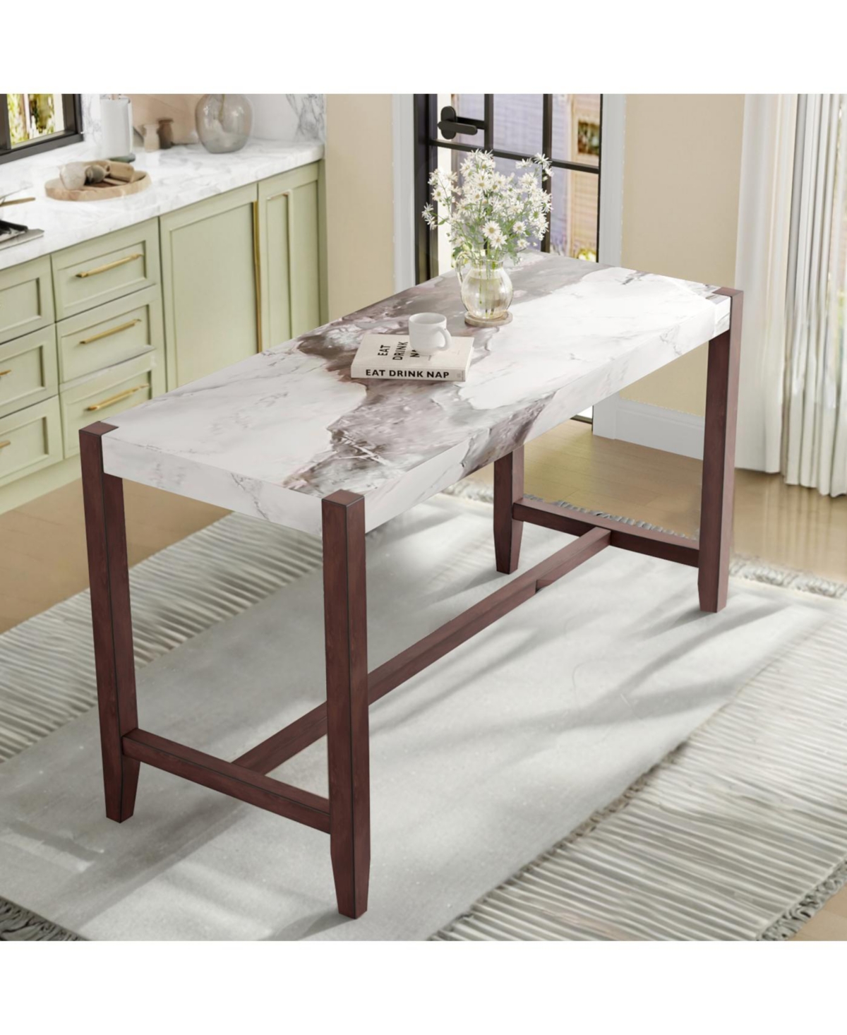 Click here for Streamdale Furniture Counter Height Faux Marble Ba... prices