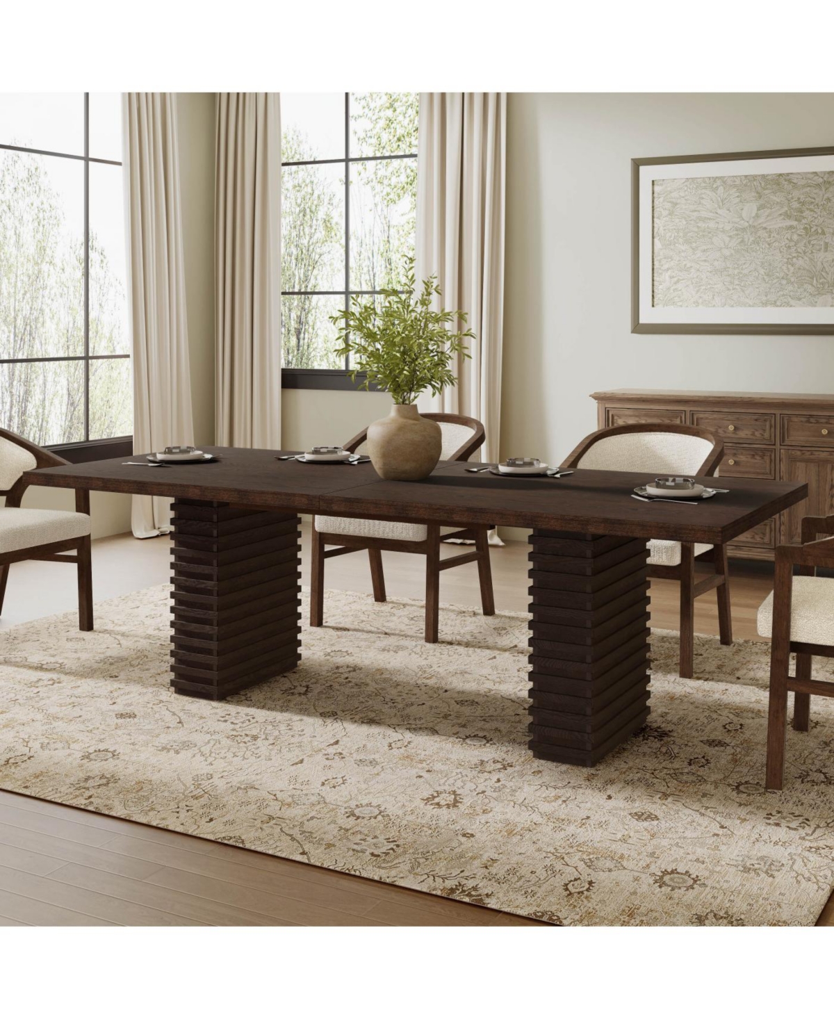 Click here for Streamdale Furniture Espresso Industrial Dining Ta... prices