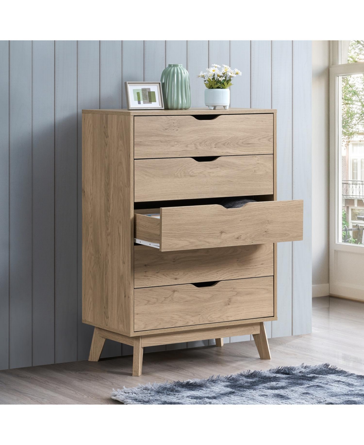 Click here for Streamdale Furniture Nordica 5-Drawer Chest Modern... prices